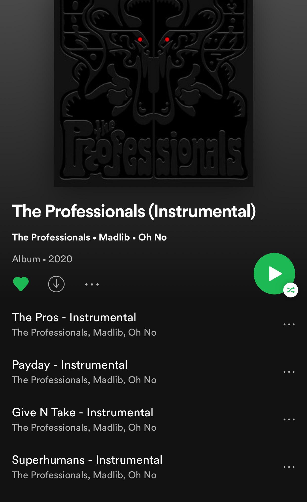 The Professionals Instrumentals is now available on Spotify | Scrolller