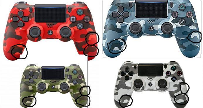The Ps4 camo controller set has tiny controller icons on them | Scrolller