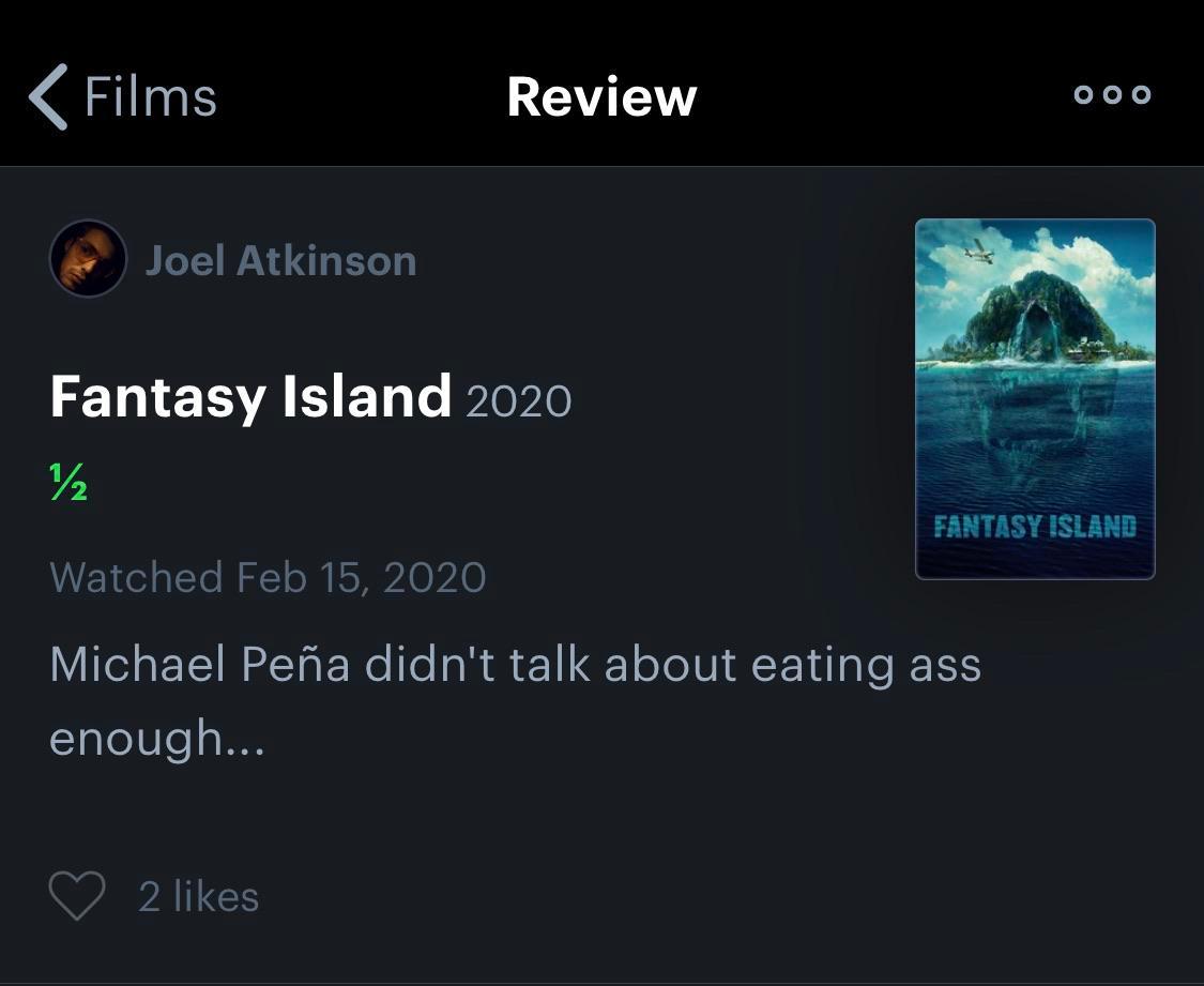 The real reason why Adam gave Fantasy Island a 1/10! | Scrolller