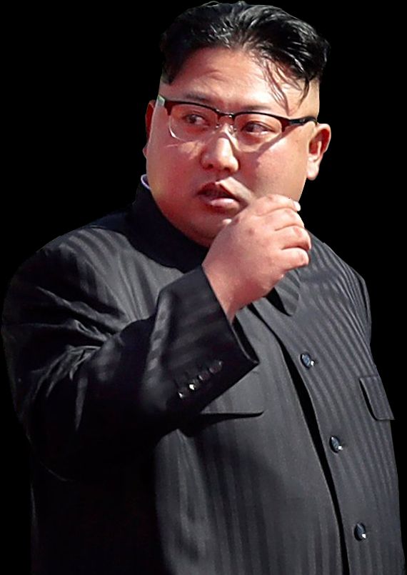 The supreme leader of North Korea Kim Jong-un looking back | Scrolller