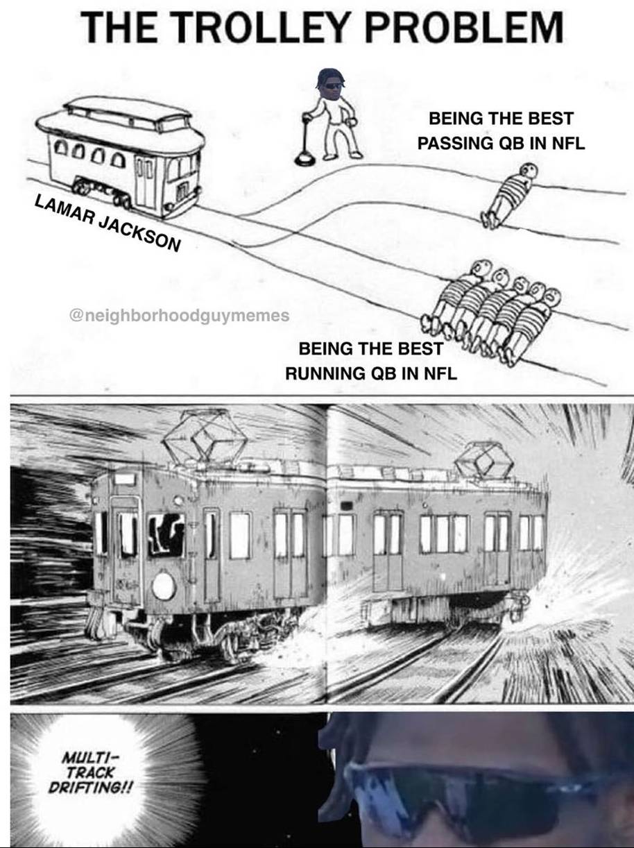 The Trolley Problem (Lamar Jackson Edition) | Scrolller