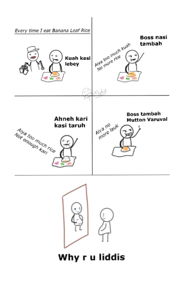 The vicious cycle of Makan Banana Leaf Rice | Scrolller