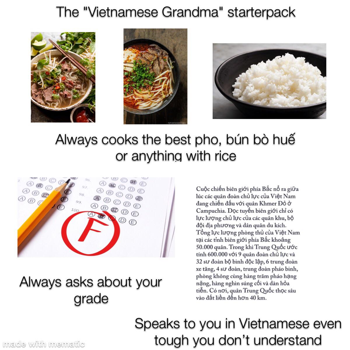 The "Vietnamese Grandma" starterpack | Scrolller