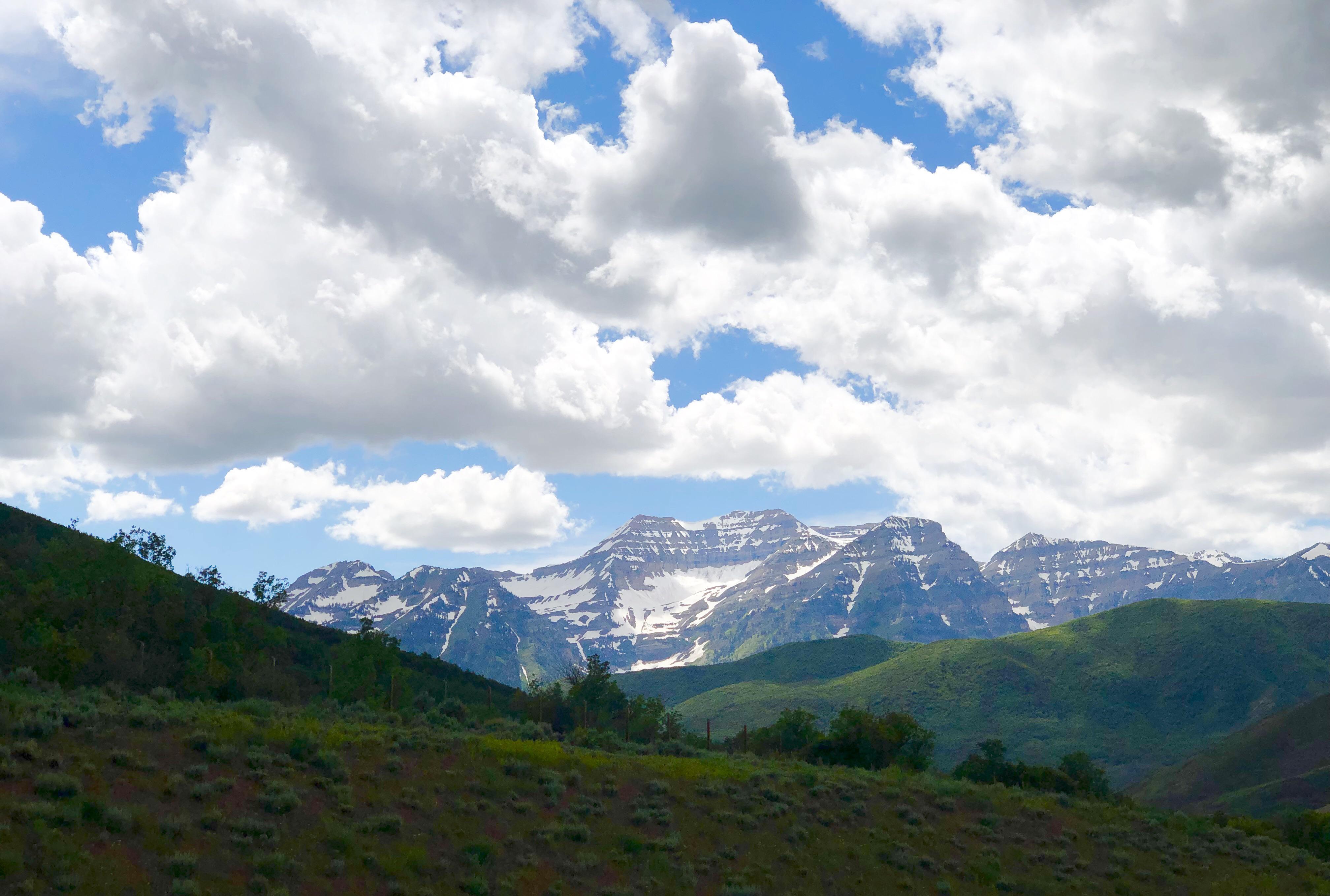 The view of Mount Timpanogos from Deer Creek Reservoir this afternoon - Utah’s beauty is truly ...