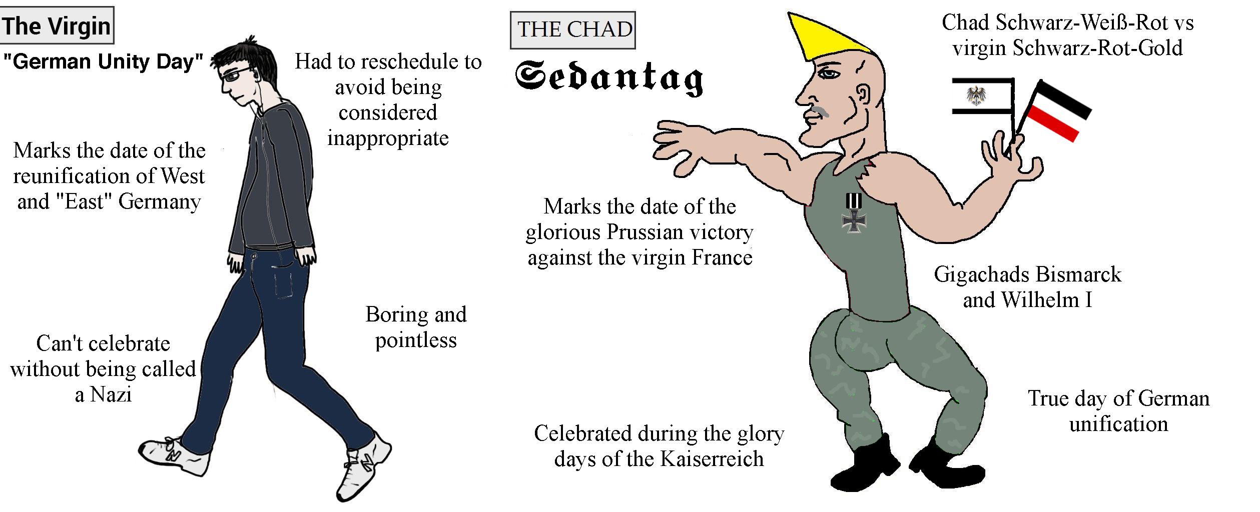The virgin German unity day vs the Chad Sedantag | Scrolller