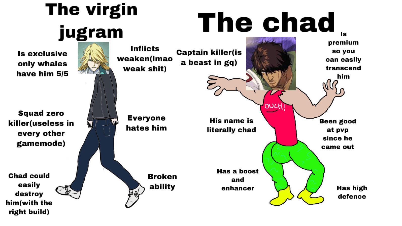 The virgin jugram vs. The chad | Scrolller