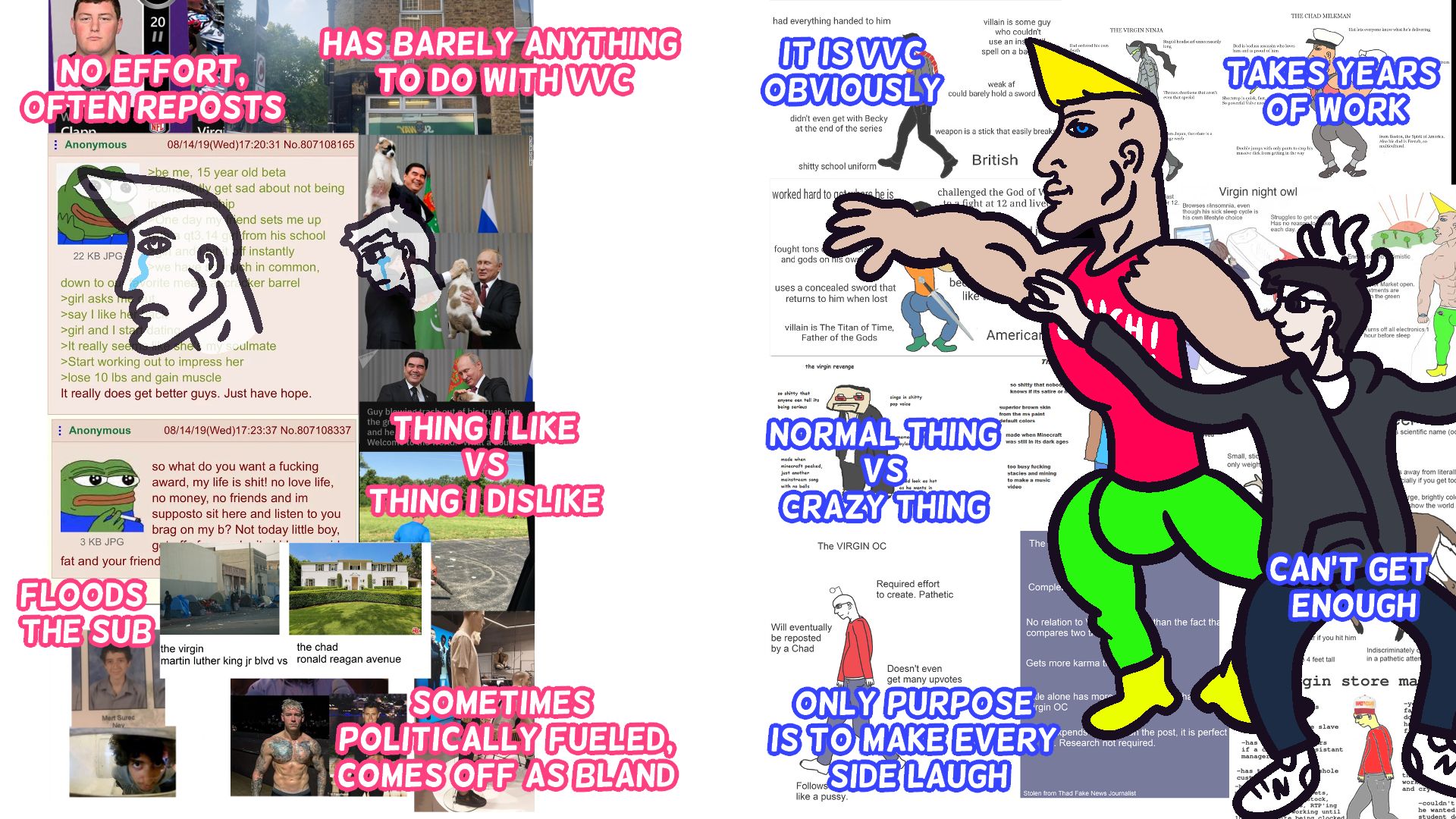 The virgin Low-Tier content vs CHAD OC | Scrolller