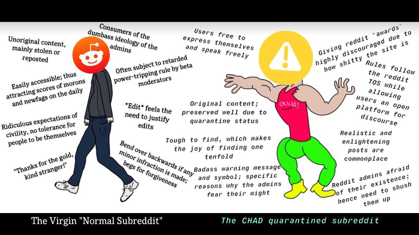 The Virgin "Normal Subreddit" v. The CHAD Quarantined Subreddit | Scrolller