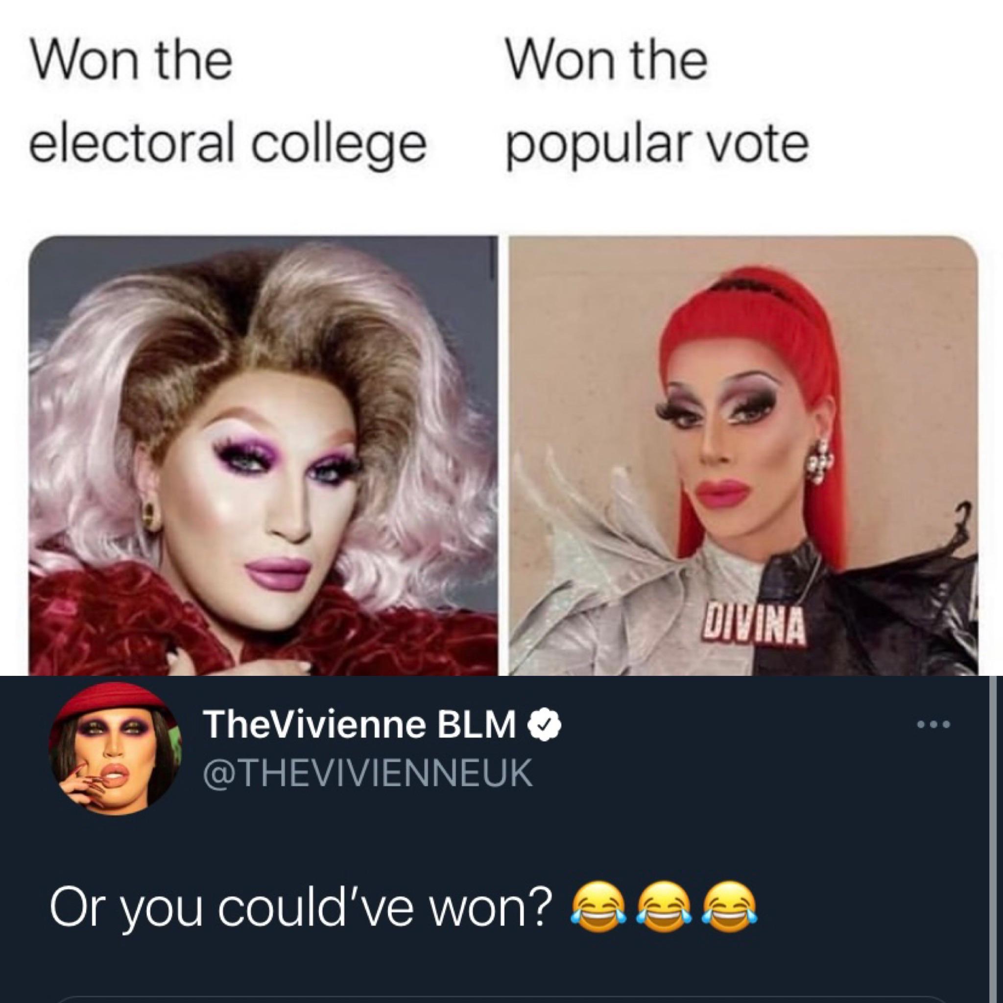 The Vivienne responds to Divina’s Instagram post (above) | Scrolller