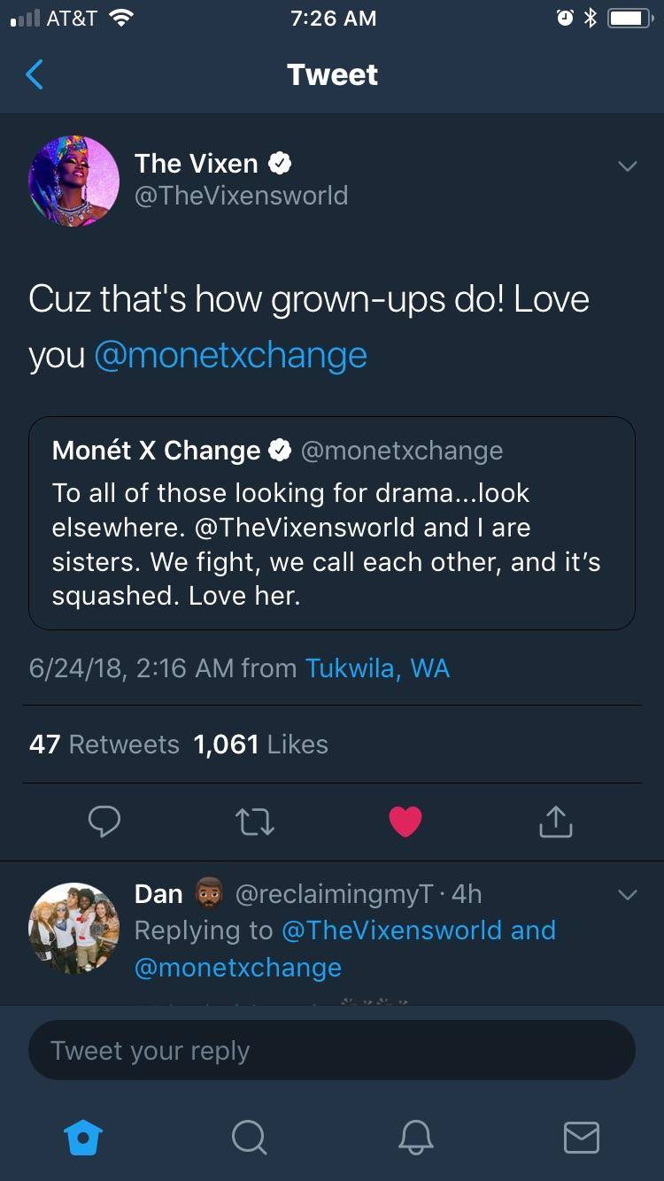 The Vixen and Monet ended the drama | Scrolller