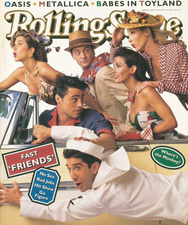 The young 'Friends' cast on the cover of Rolling Stone, May 1995 | Scrolller