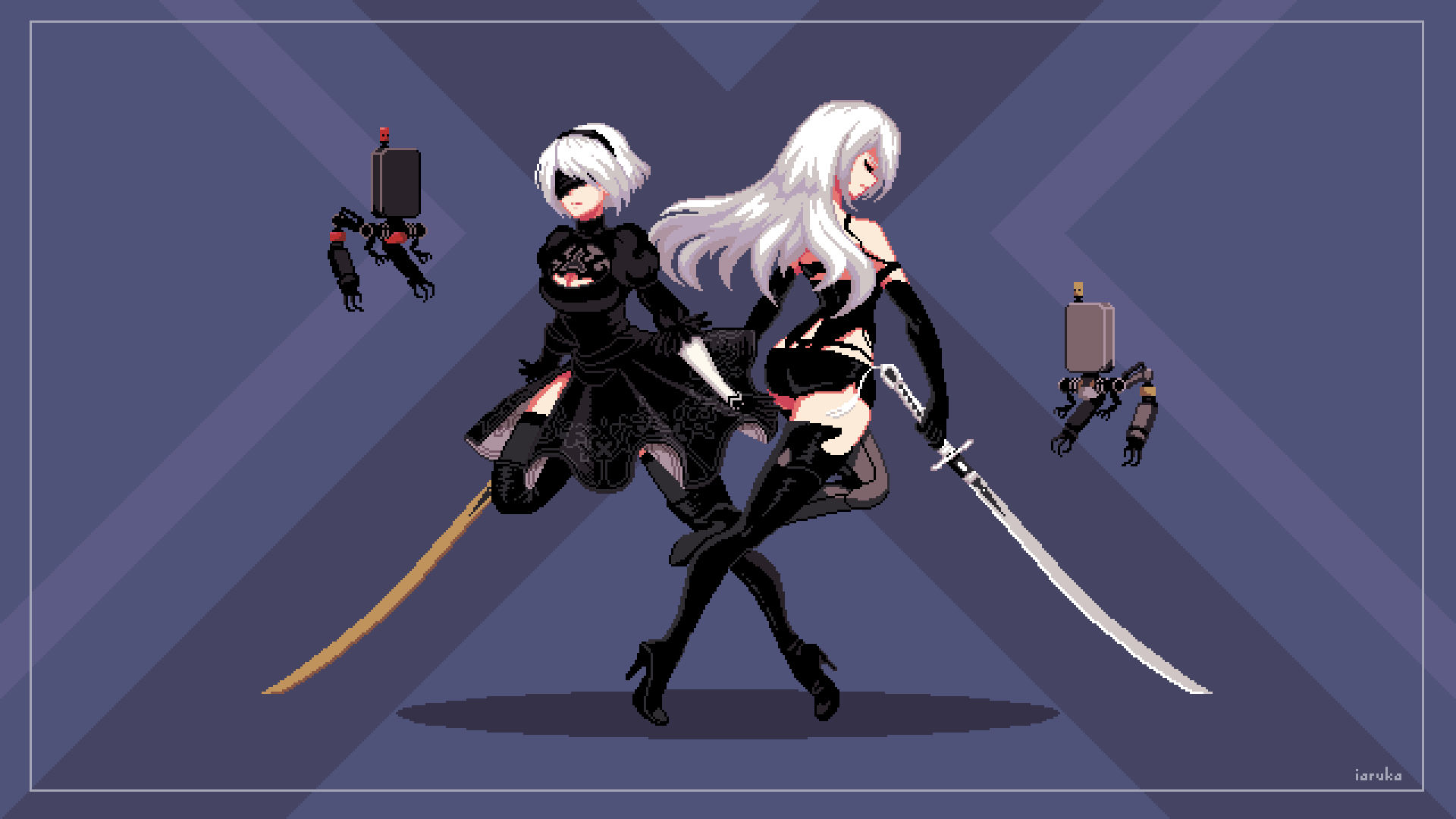 They are both beautiful. 2B and A2 by @ioruko | Scrolller