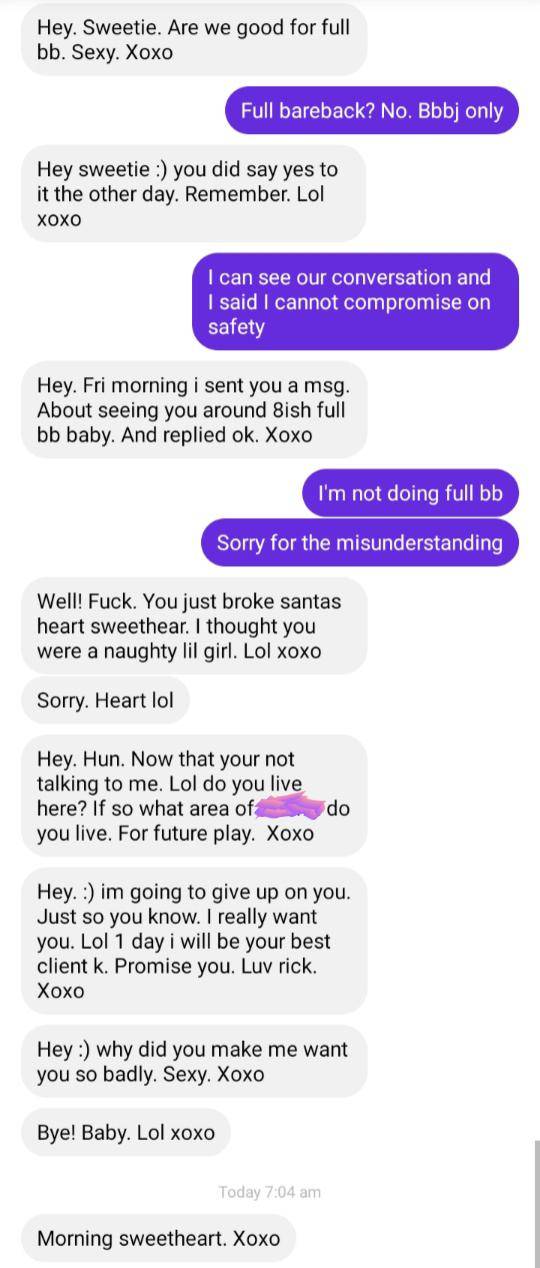 Thinks he can trick me into believing I already agreed to bareback... | Scrolller