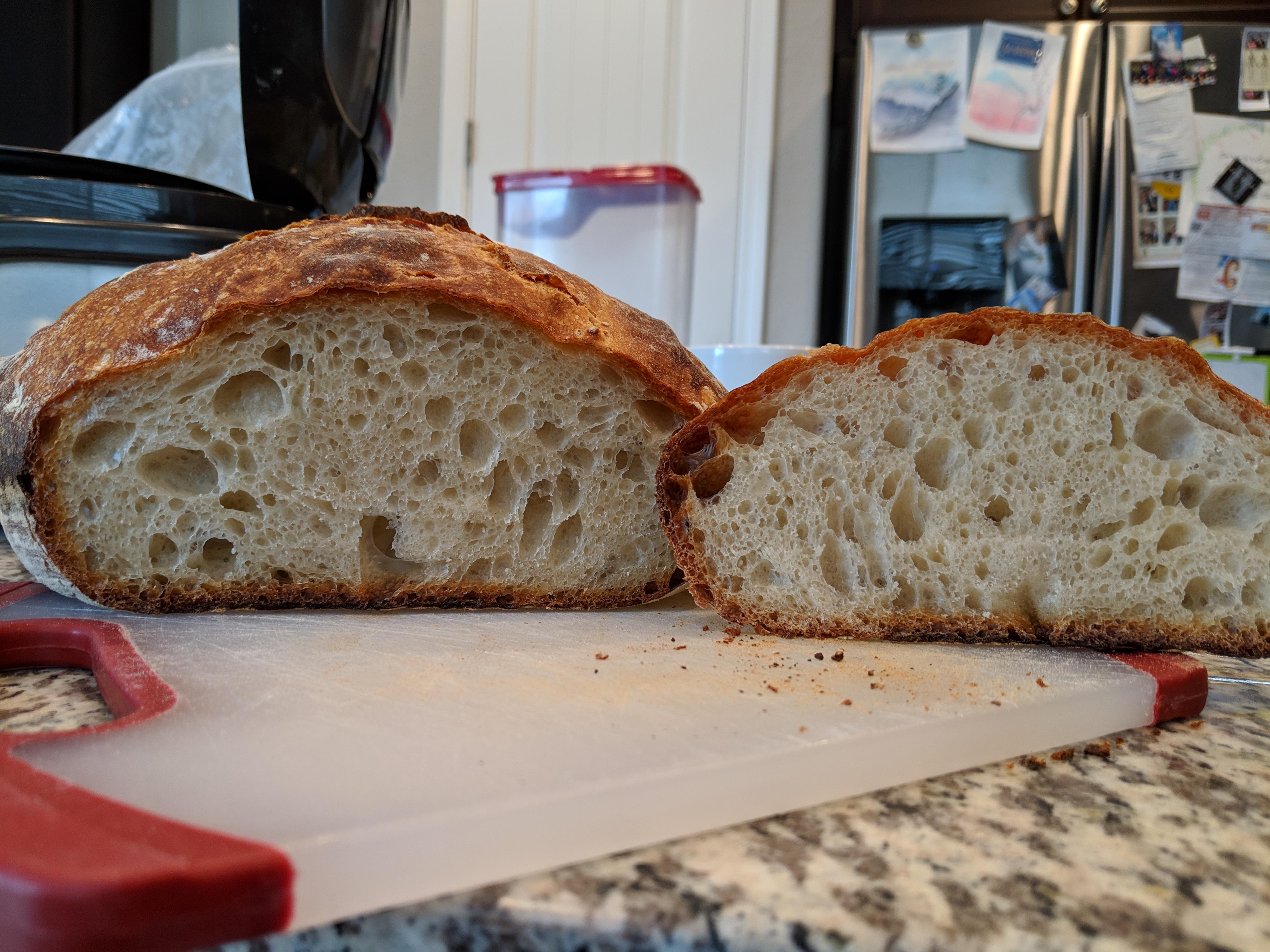 Third and best loaf I've made so far: Ken Forkish's 80% biga recipe. | Scrolller