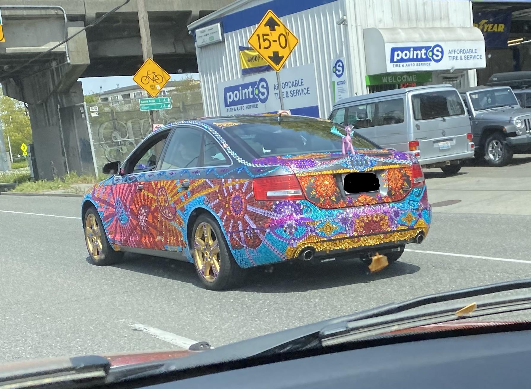 This bedazzled Audi | Scrolller
