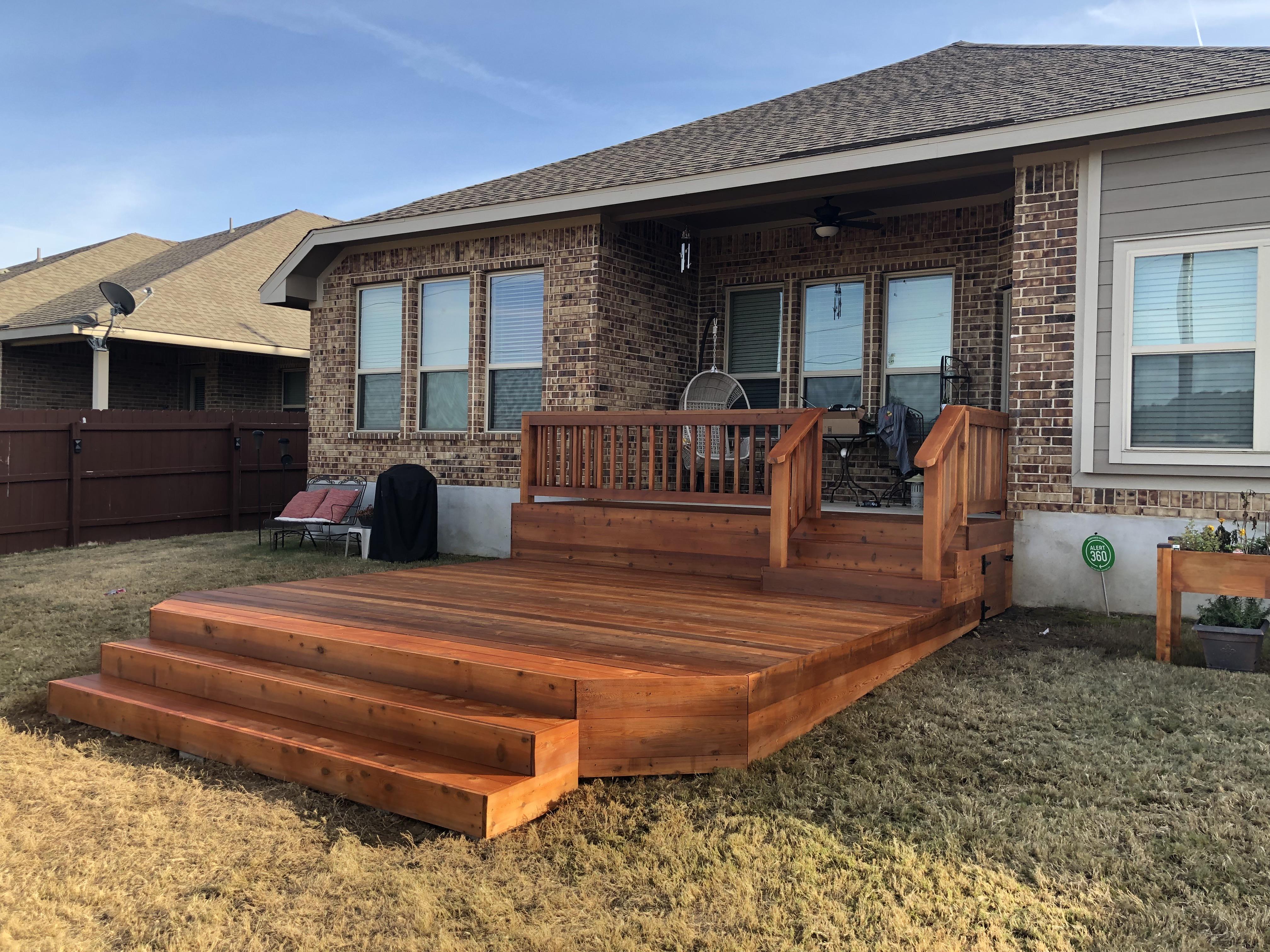 This cedar deck we built | Scrolller