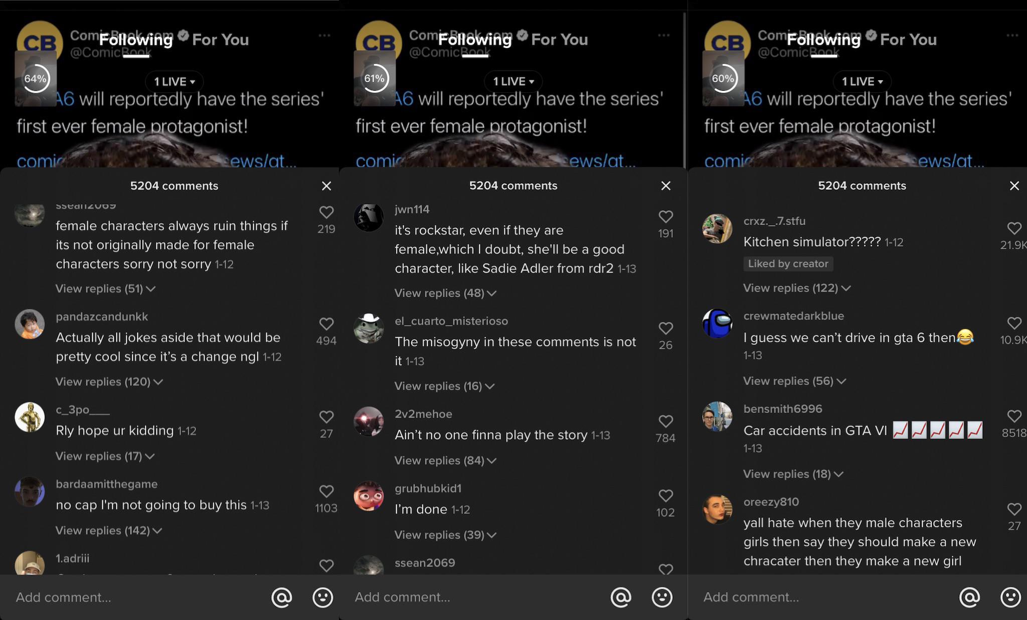 this has to do with GTA 6 having a female protagonist in the storyline ...