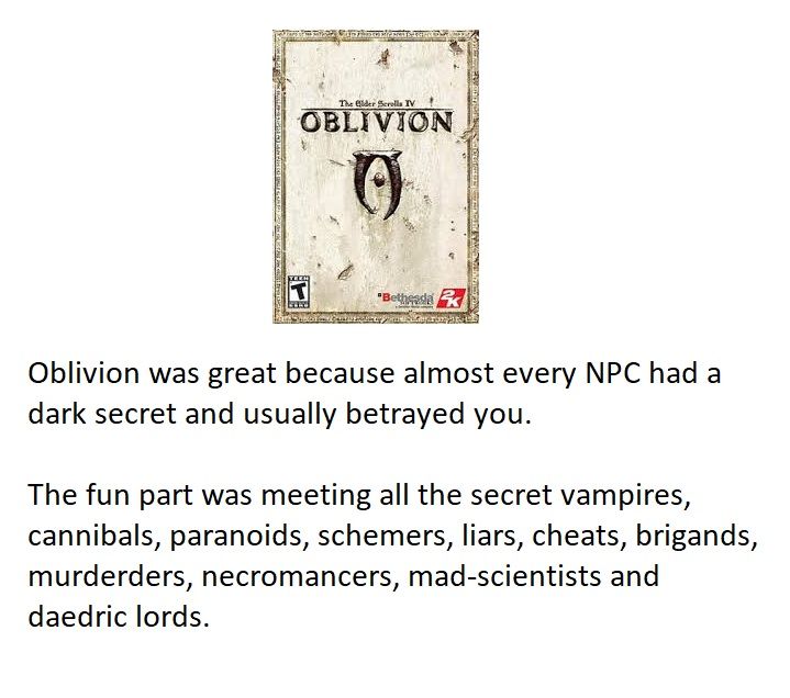 This is an underrated observation of Oblivion | Scrolller