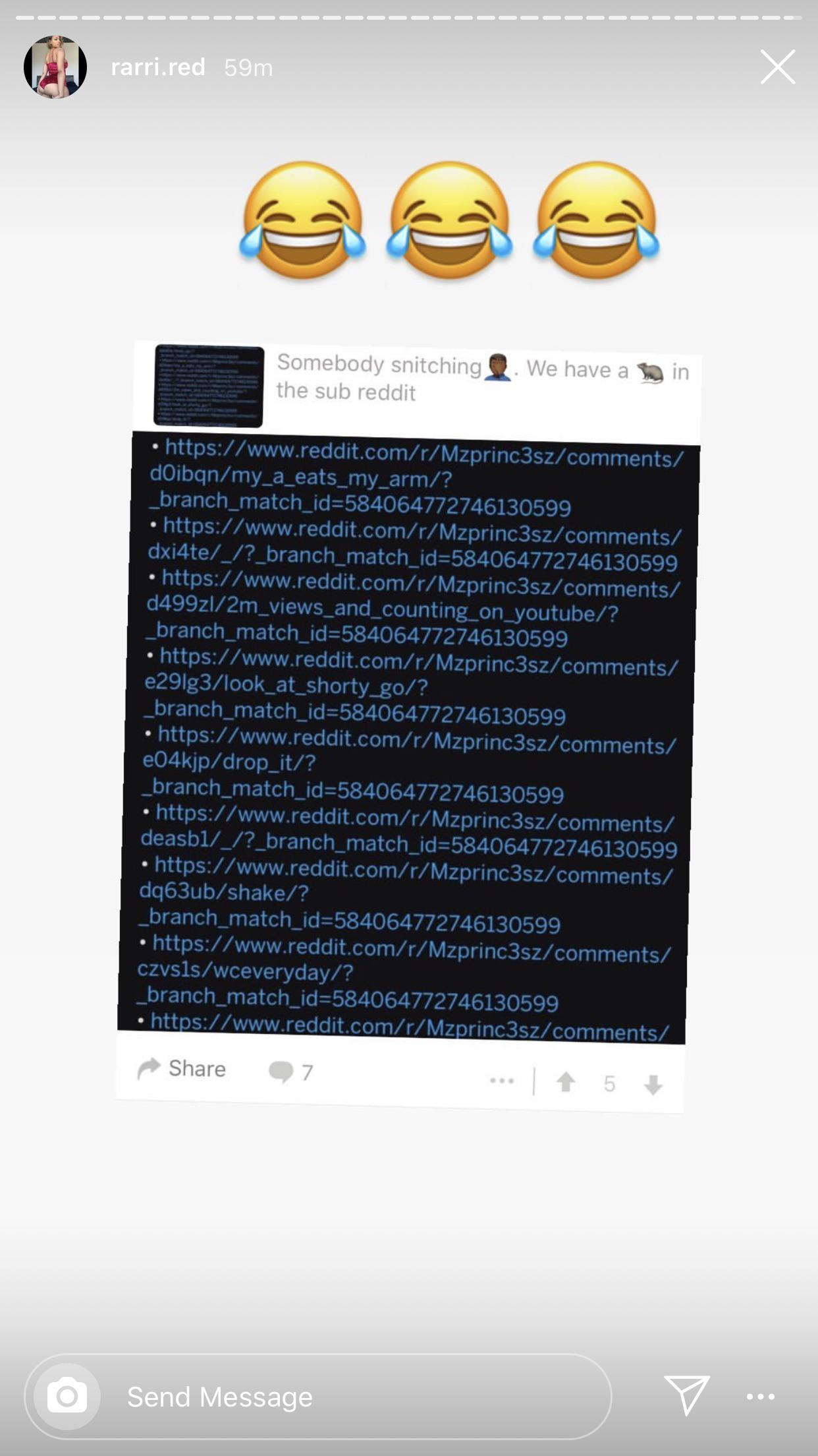 This is from her instagram. She’s the one reporting. | Scrolller