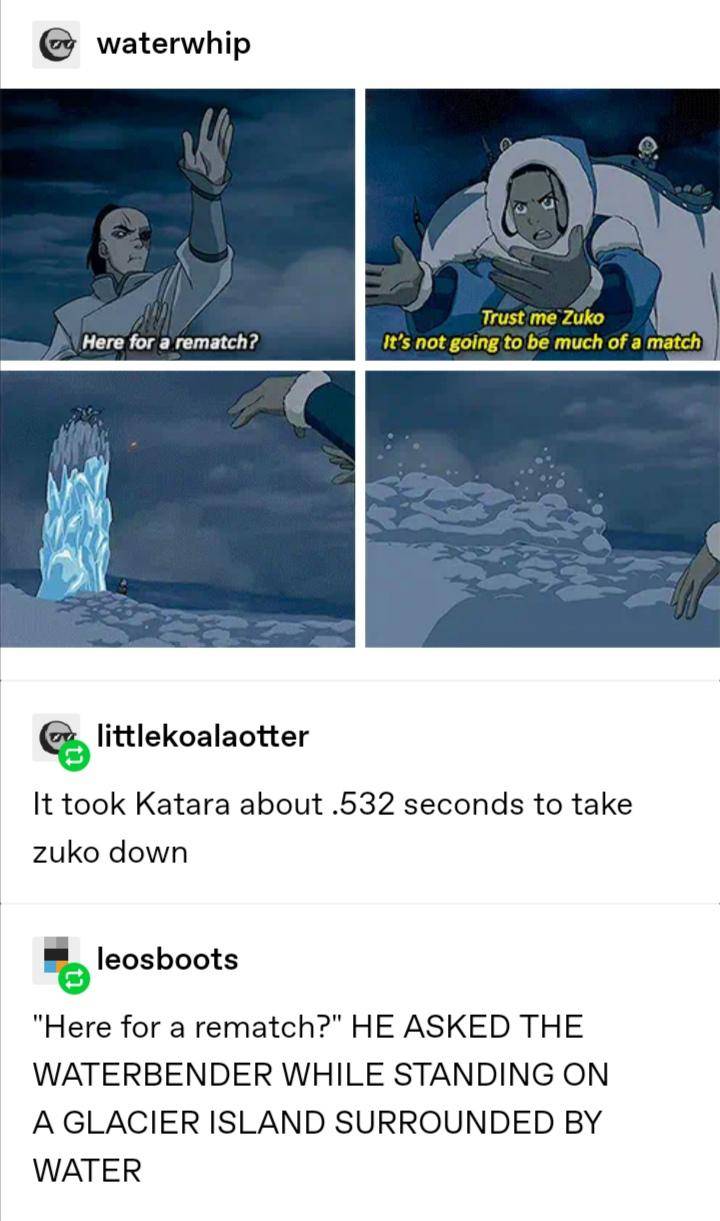This is why I love Zuko, absolute reckless determinator | Scrolller