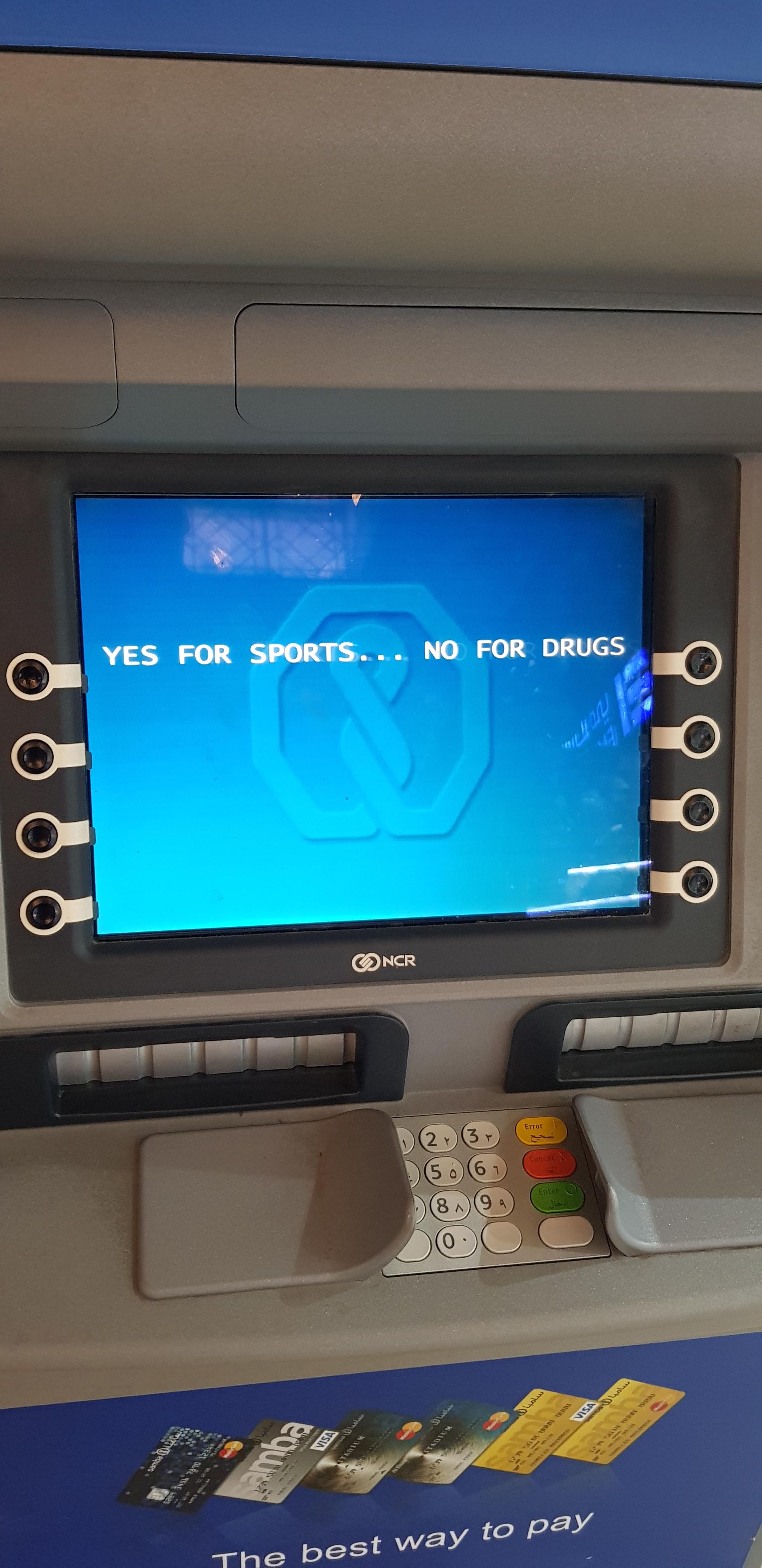 This message on an ATM machine | Scrolller