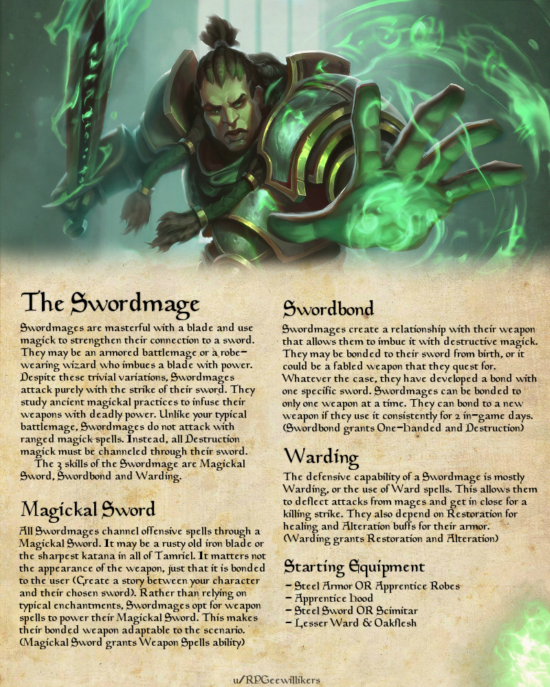 This one is a battle mage, with limitations. DnD inspired. | Scrolller