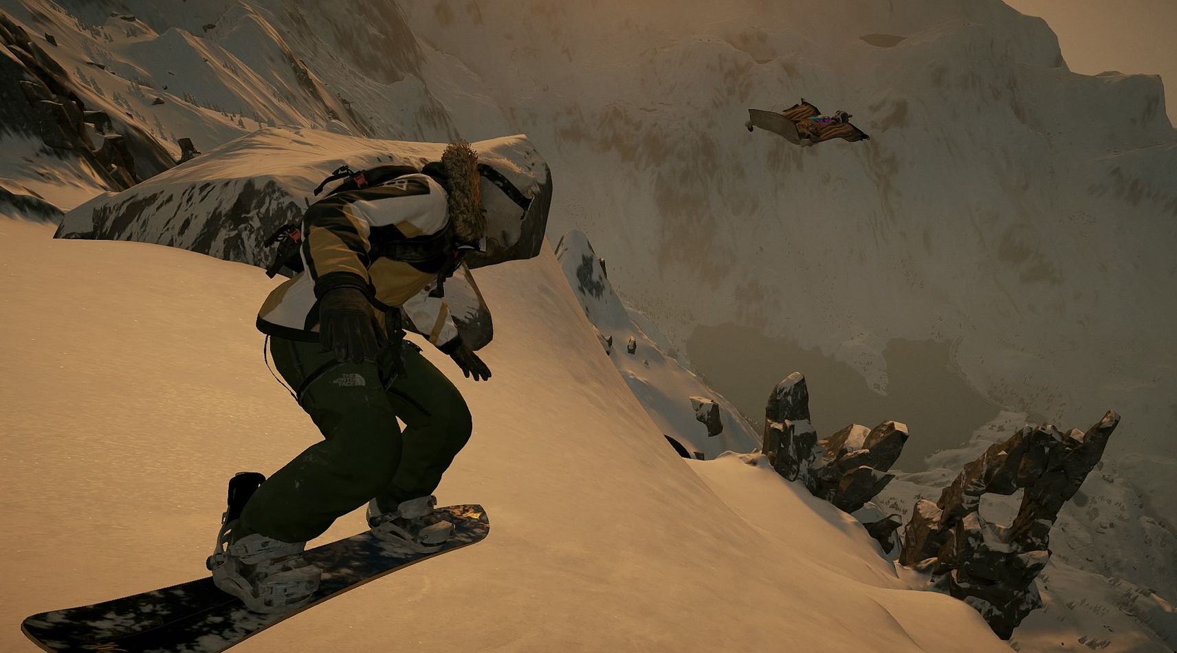 This Player Brought a Wingsuit to a Snowboard Race! | Scrolller