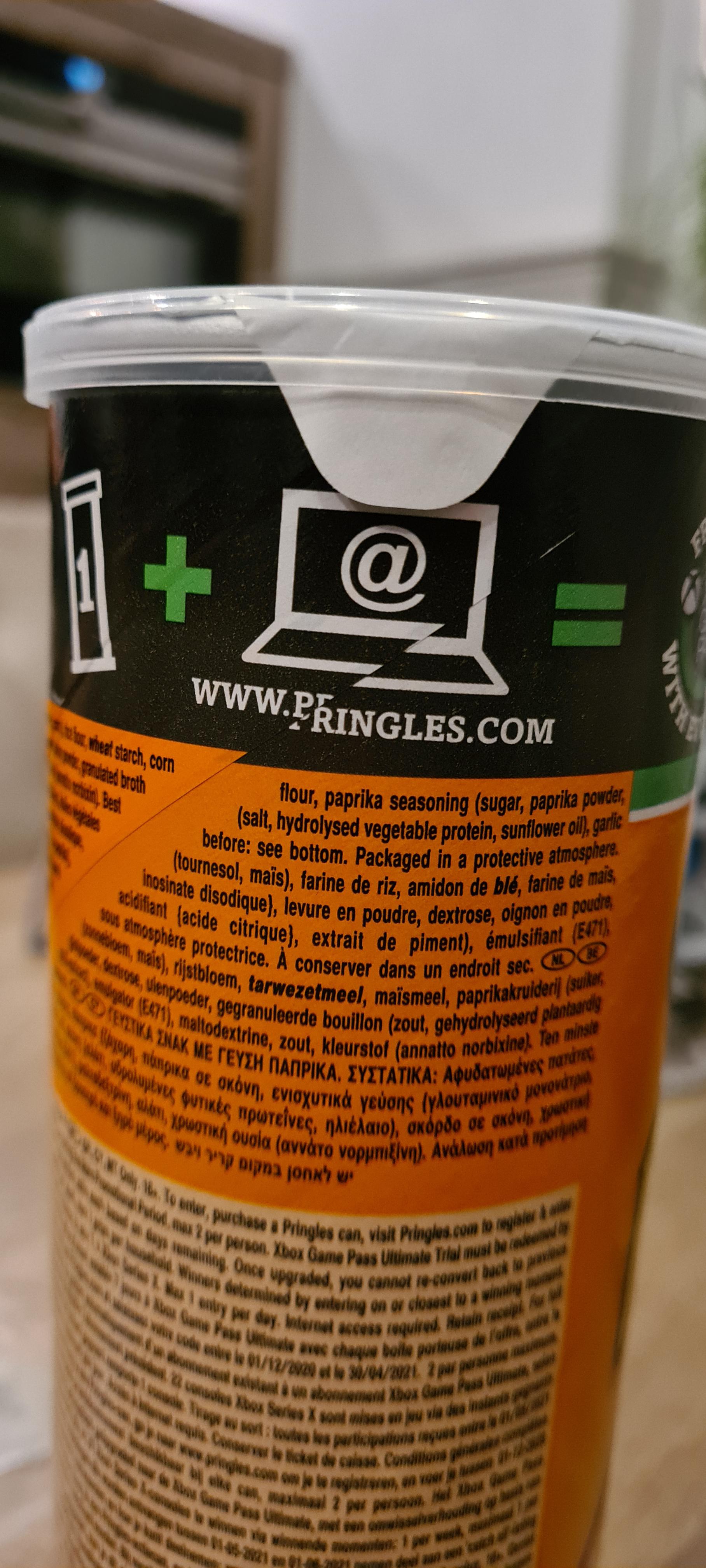 This printing on the pringles can | Scrolller