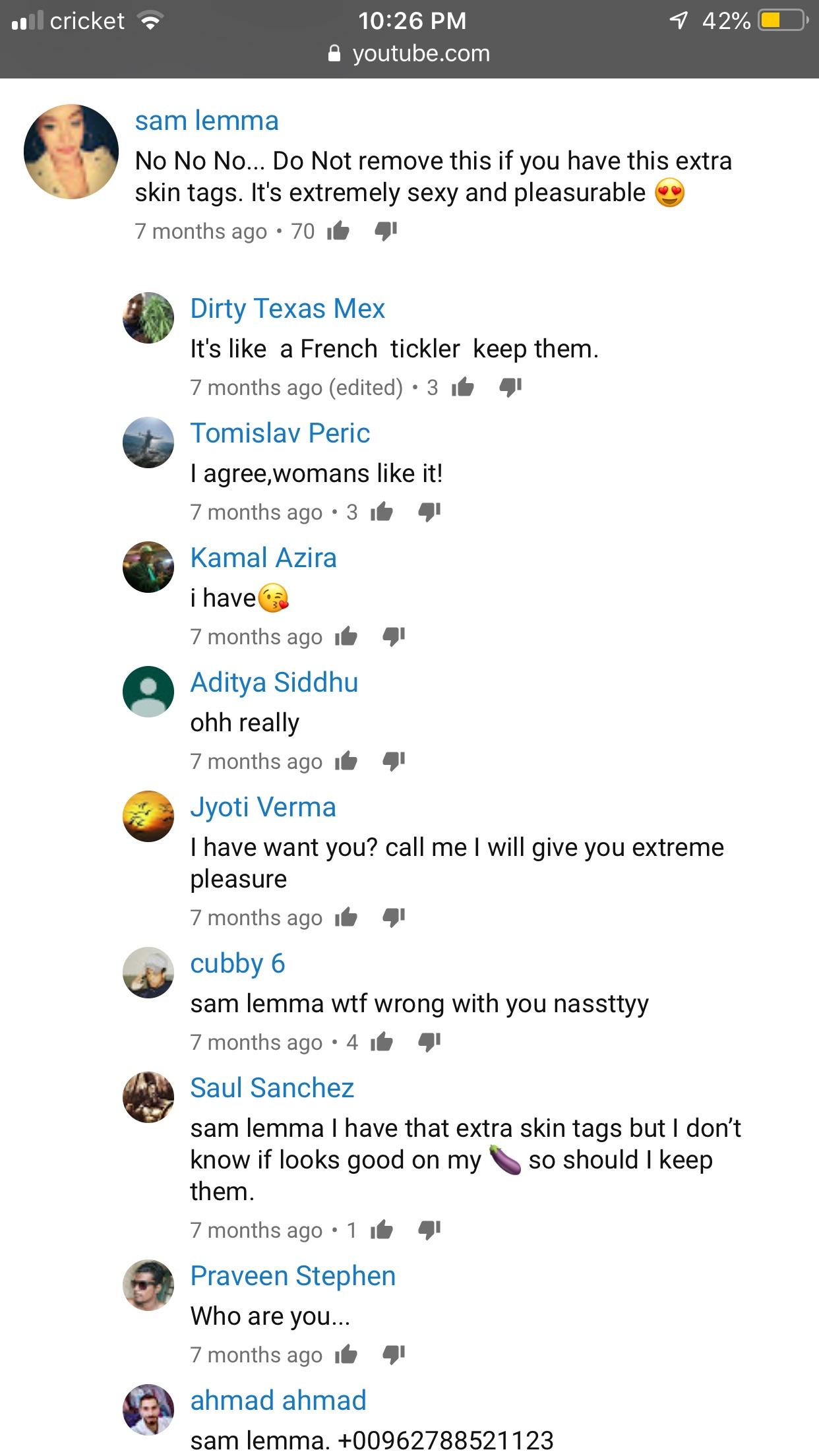 This YouTube comment section oml:part 1 | Scrolller