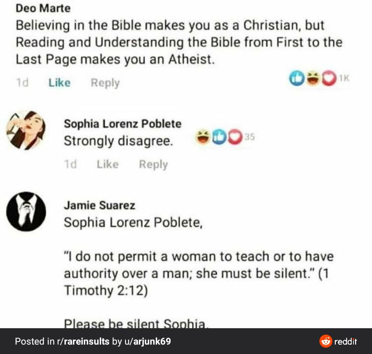 "Thou shall not speak" | Scrolller