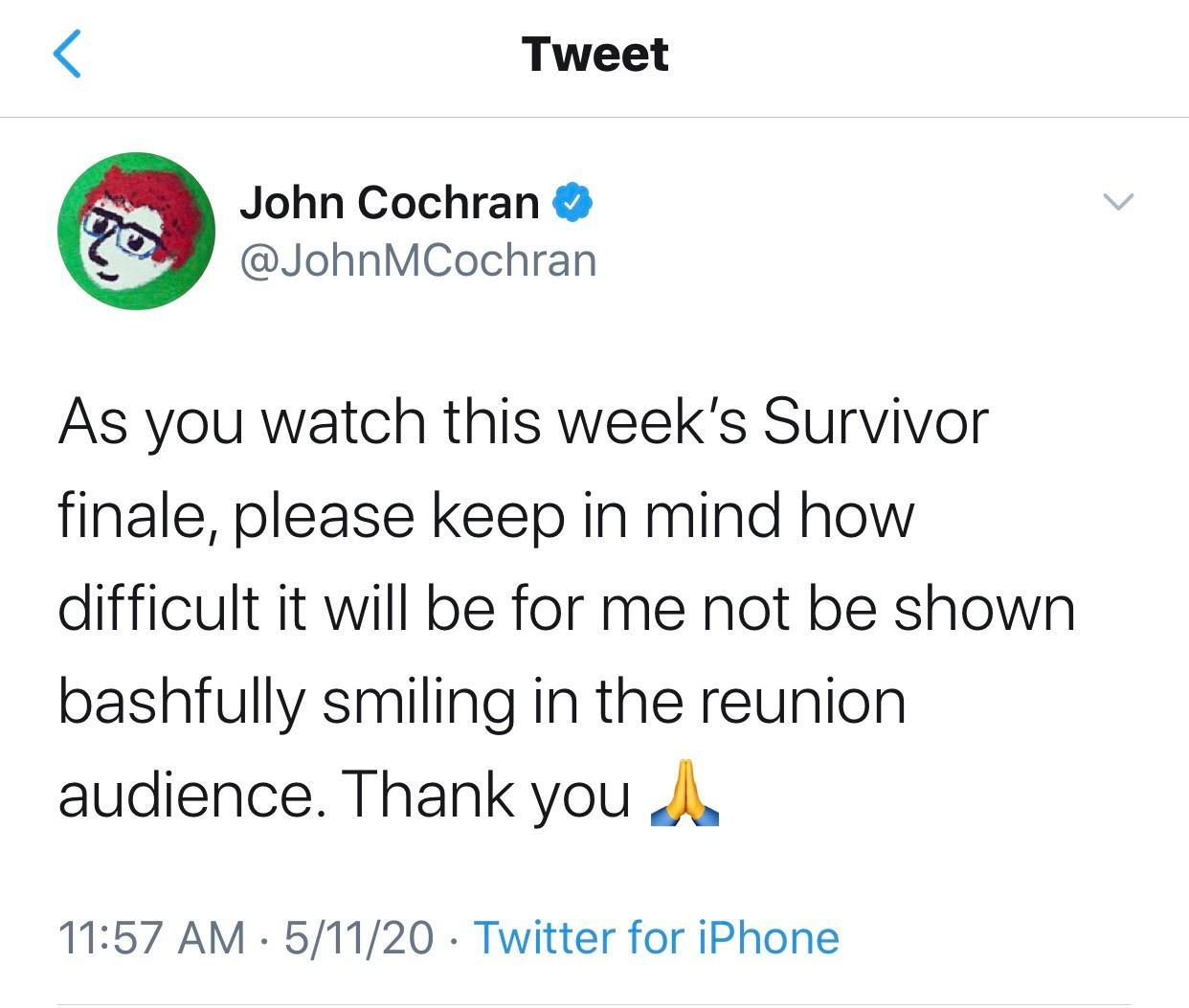 Thoughts and prayers for Cochran | Scrolller