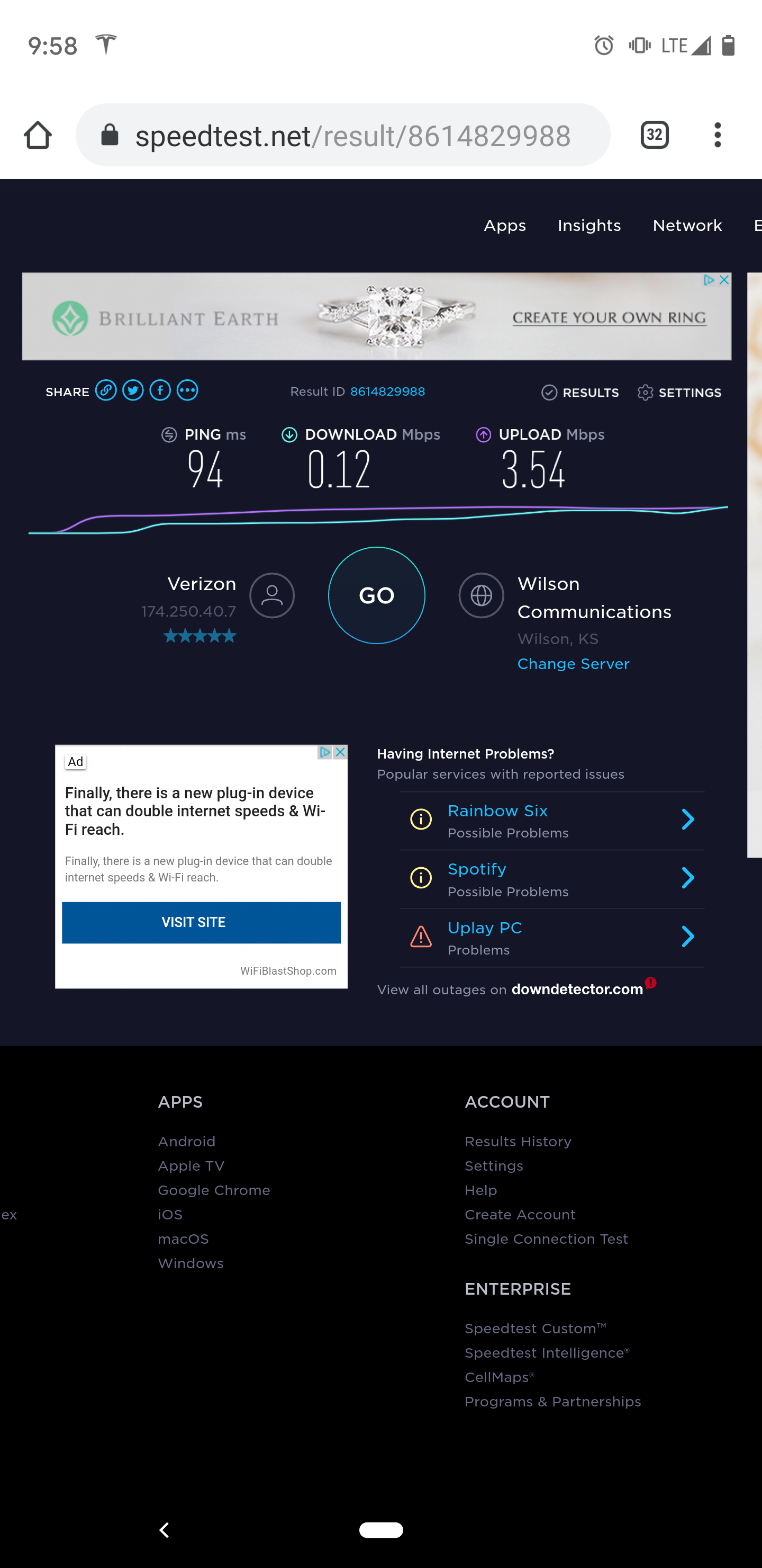 Throttled speeds down to 0.12 Mbps. | Scrolller