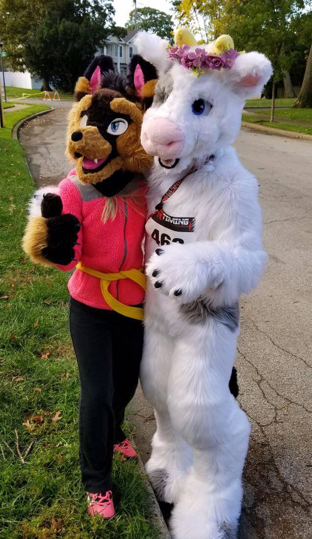 Throw back to when I got my first fursuit (Left) | Scrolller