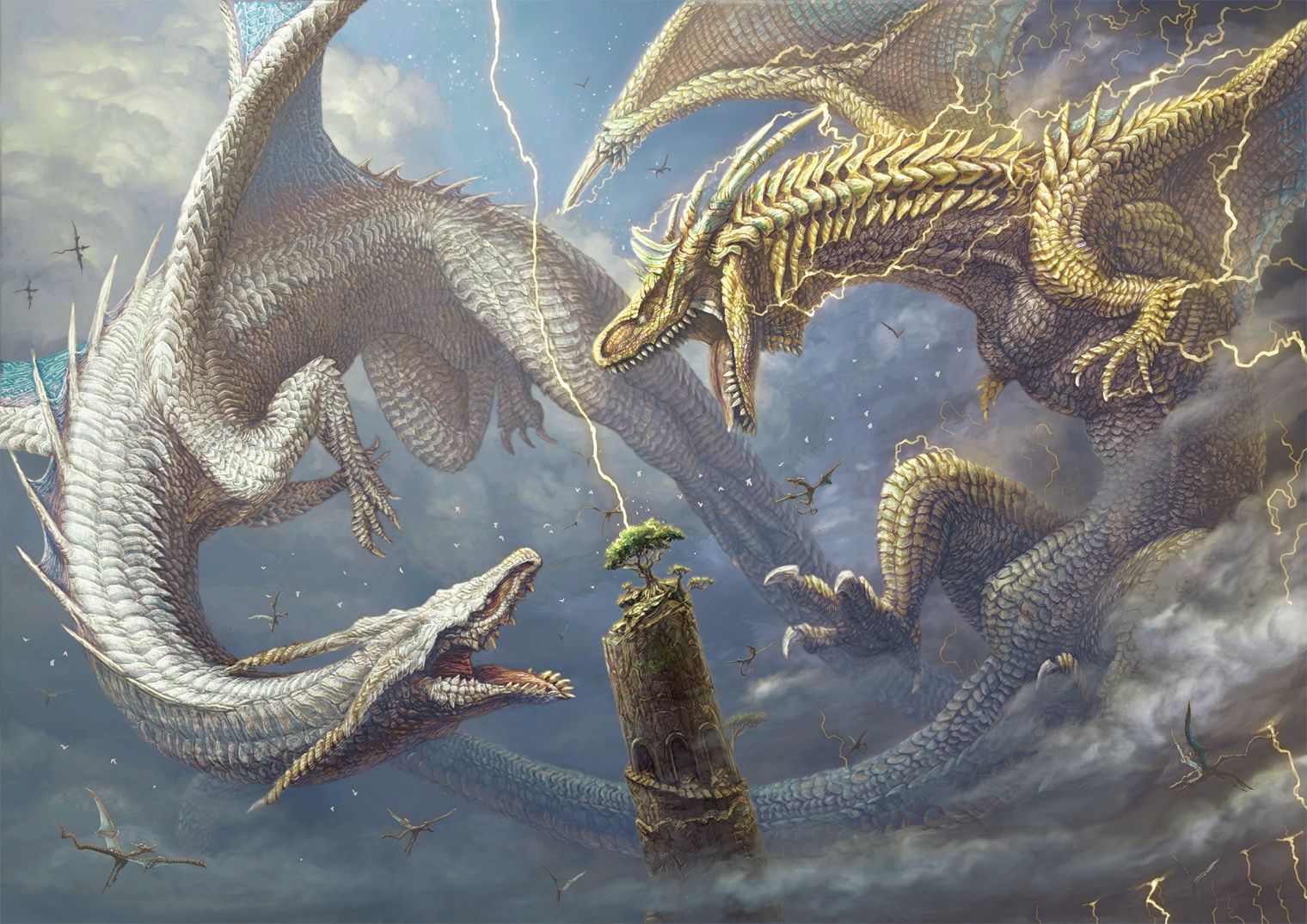 Thunder-dragons by 近藤途轍 | Scrolller