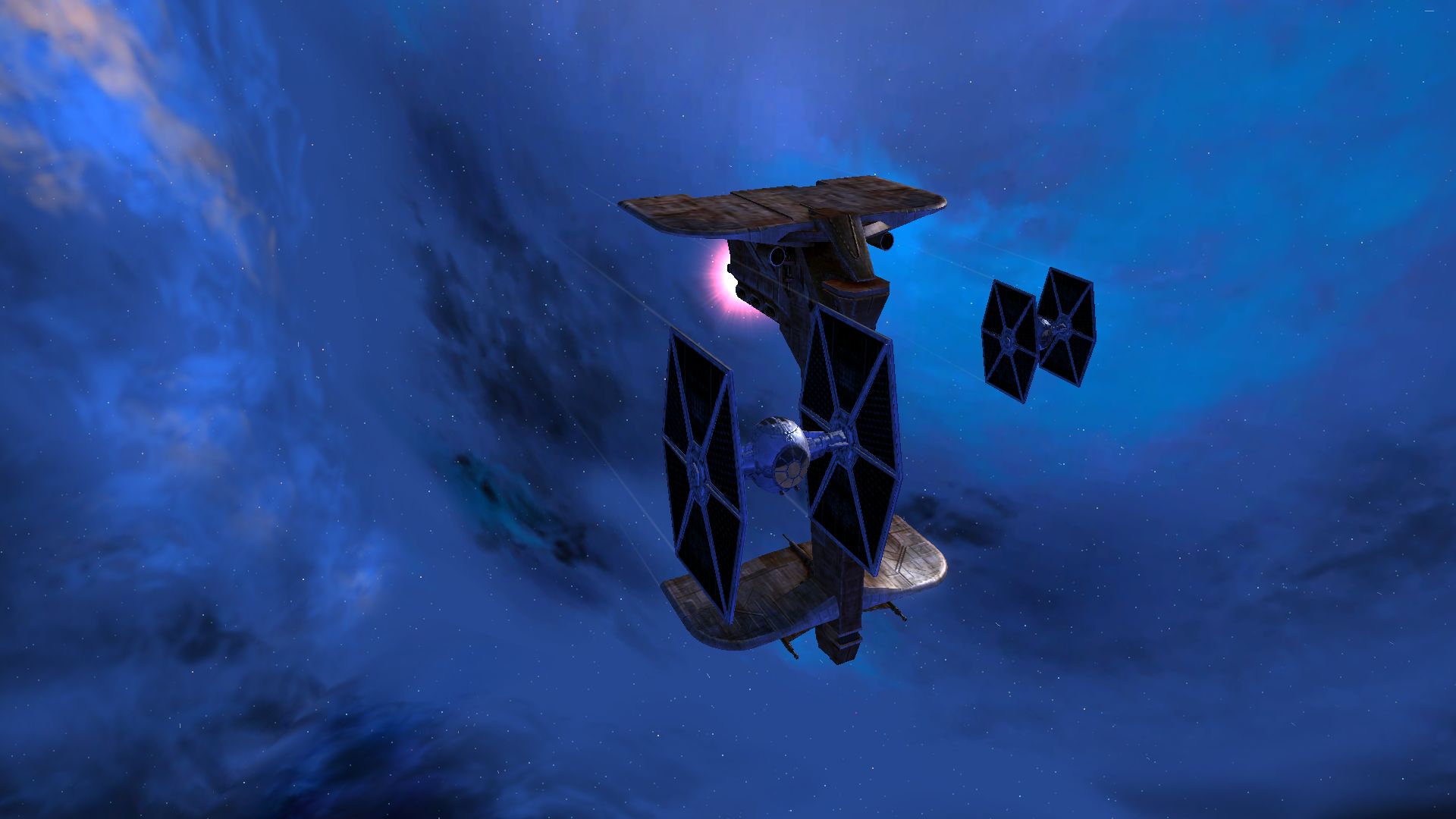 TIE fighters escorting captured prisoner ship | Scrolller