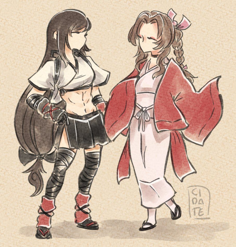 Tifa and Aerith, Oriental Style | Scrolller
