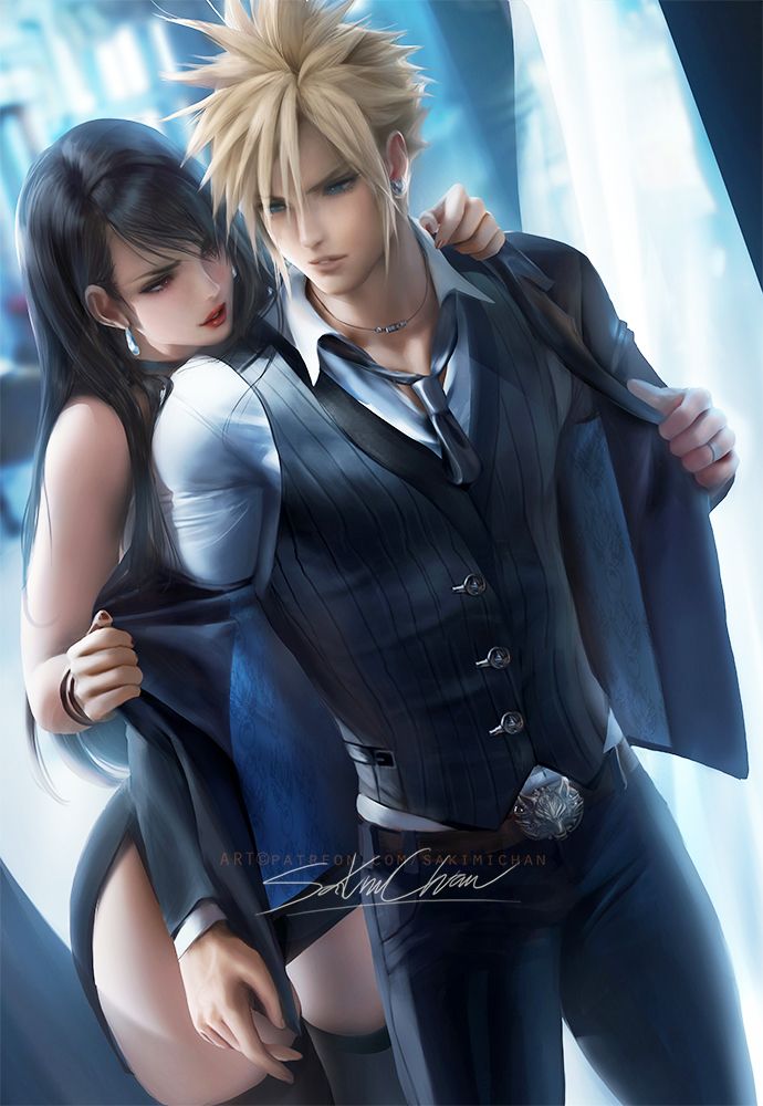 Tifa and Cloud by Sakimichan | Scrolller