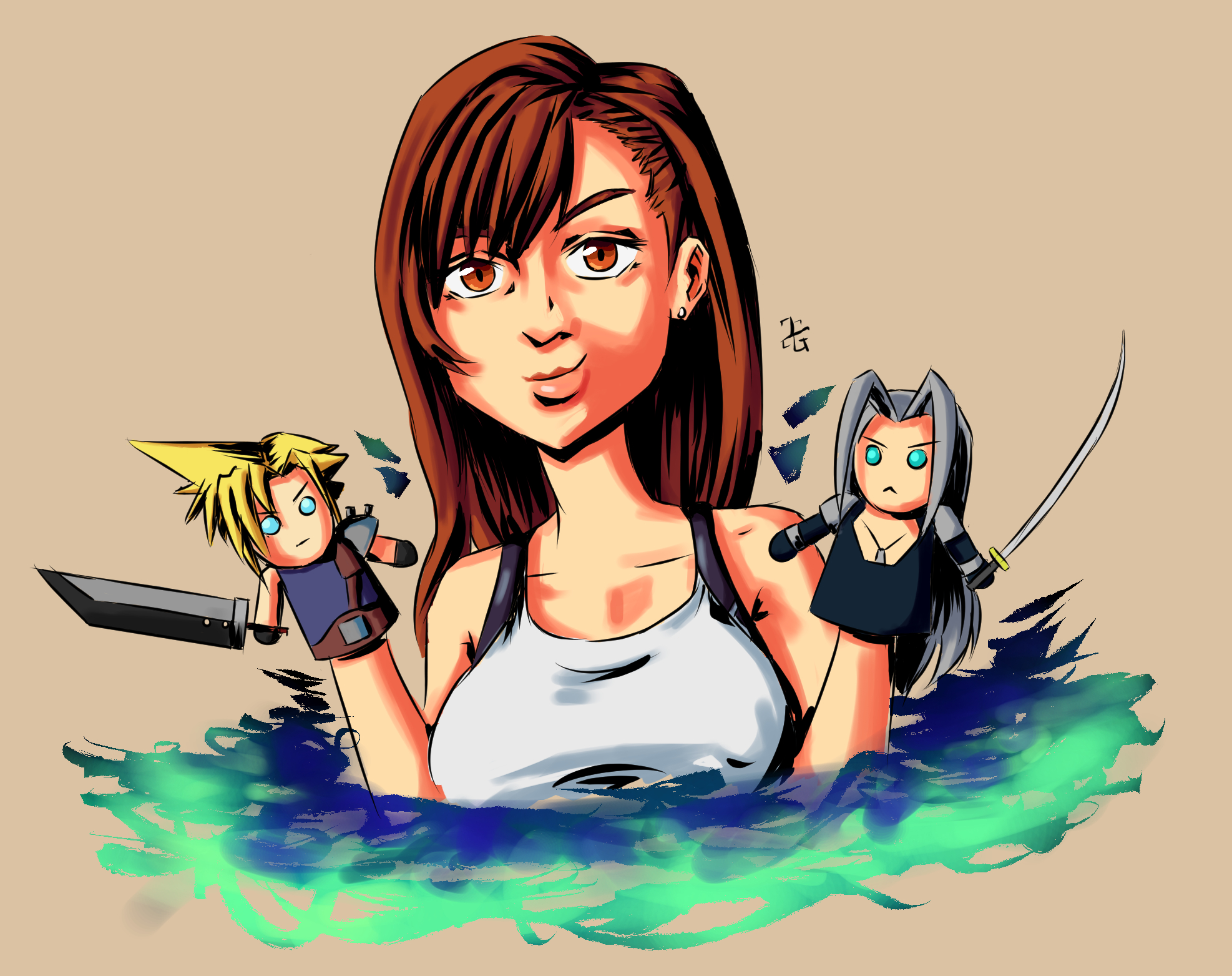 Tifa and her Hand Puppets Art | Scrolller
