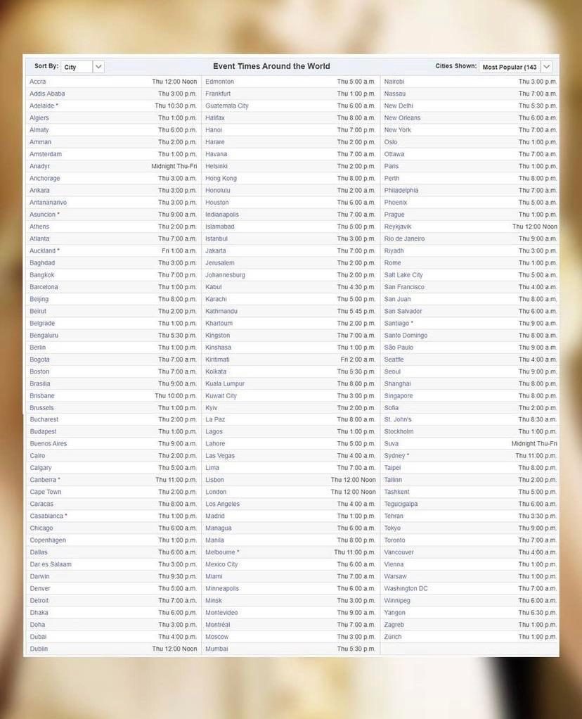 Time zones for Good Morning America where Taylor will be making an appearance! | Scrolller
