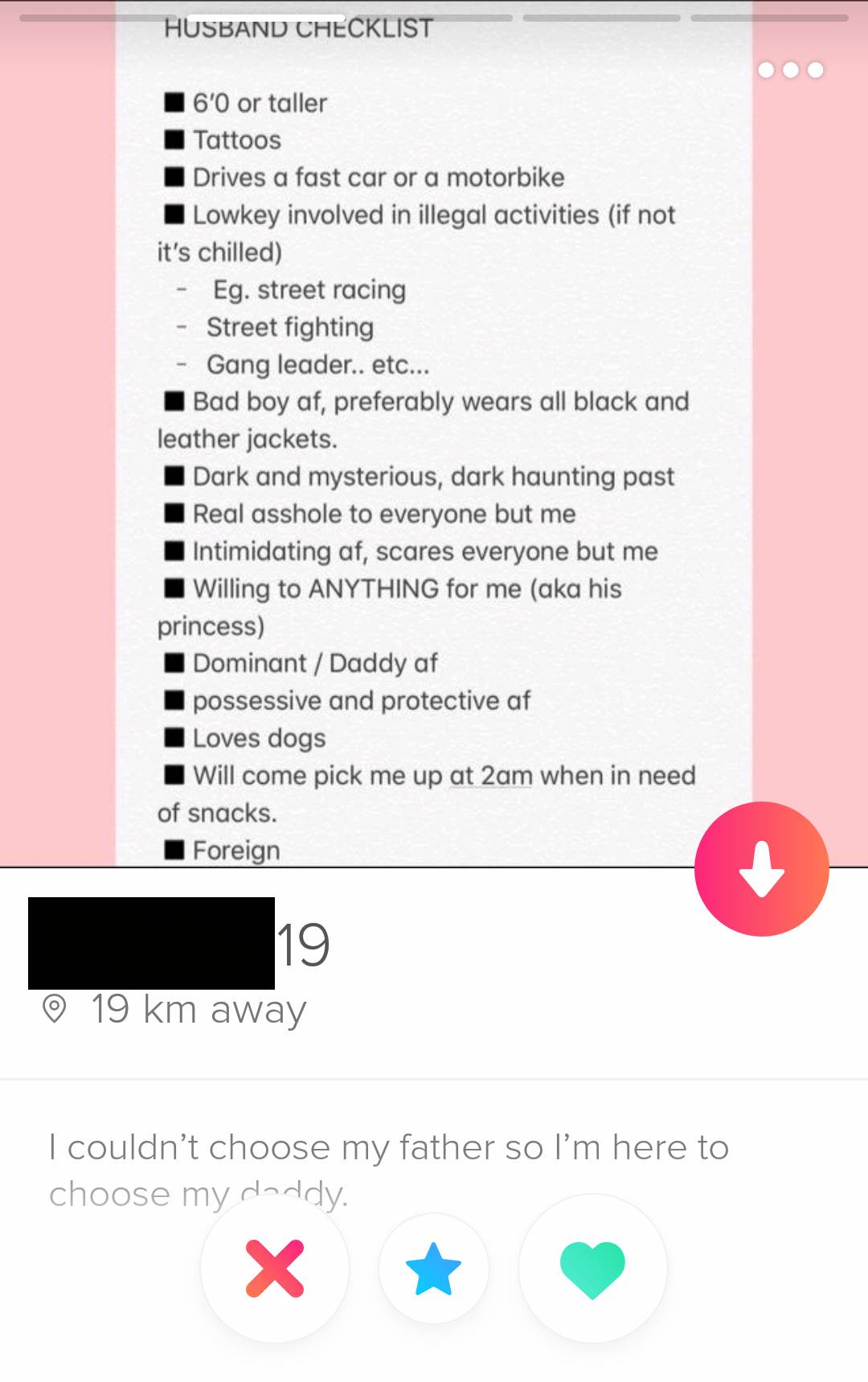Tinder girl requirements in a nutshell | Scrolller