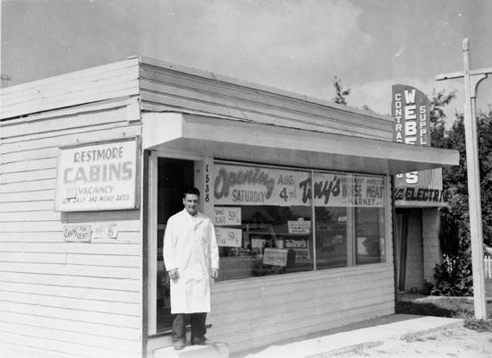 Tiny's Horse Meat Market in Whalley. 1951 | Scrolller