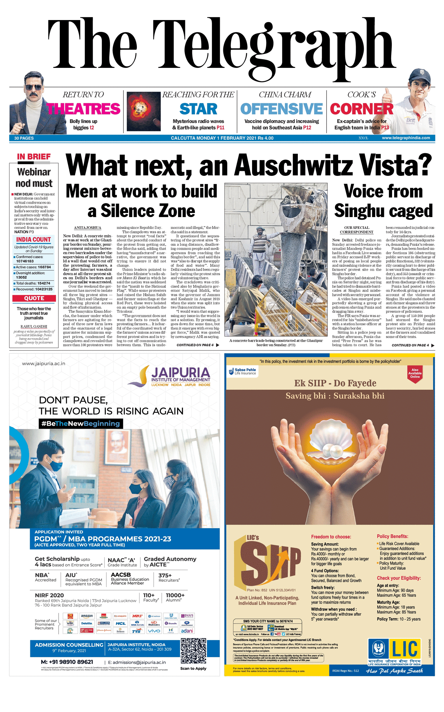 Today's Telegraph newspaper front page | Scrolller