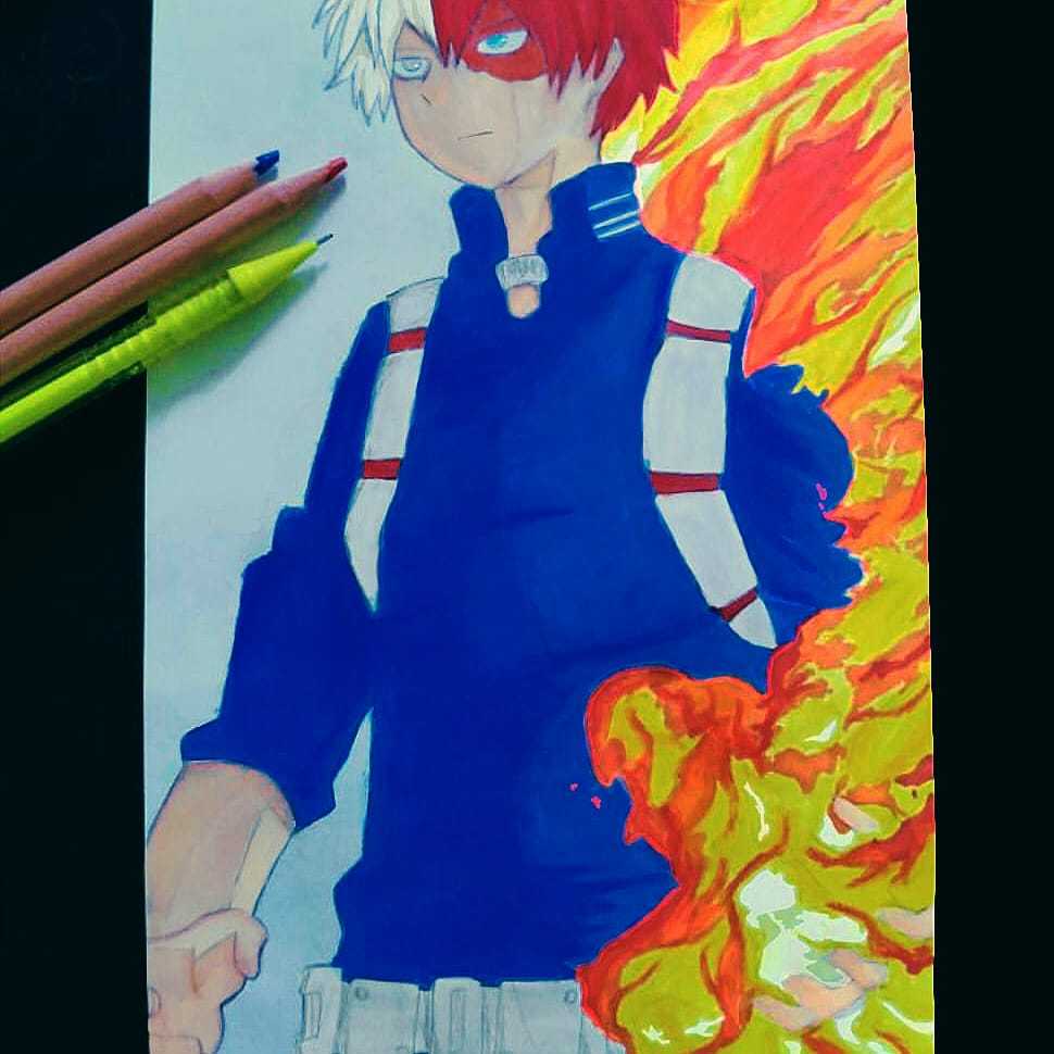 Todoroki from My Hero Academia fan art | Scrolller