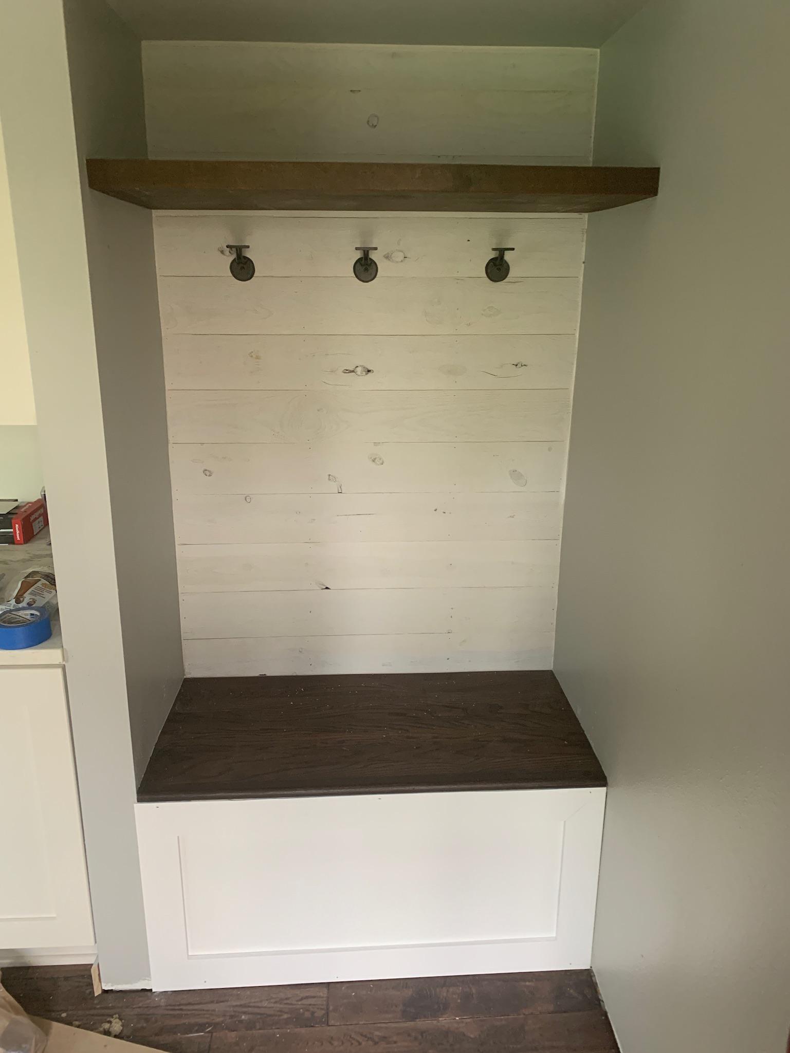 Took Out A Closet To Make A Cubby System And Custom Made The Bench And took-out-a-closet-to-make-a-cubby-system-and-custom-made-the-bench-and