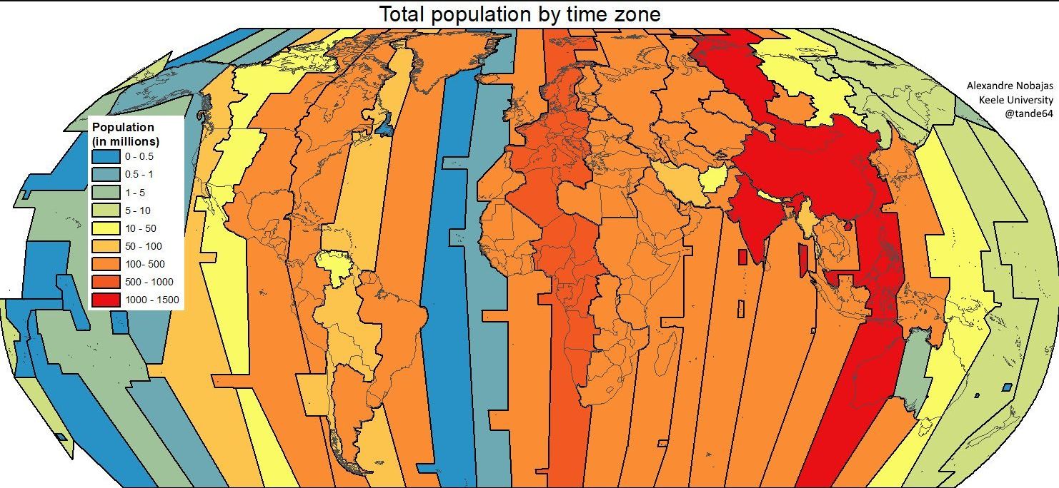 Total Population by Time Zone | Scrolller