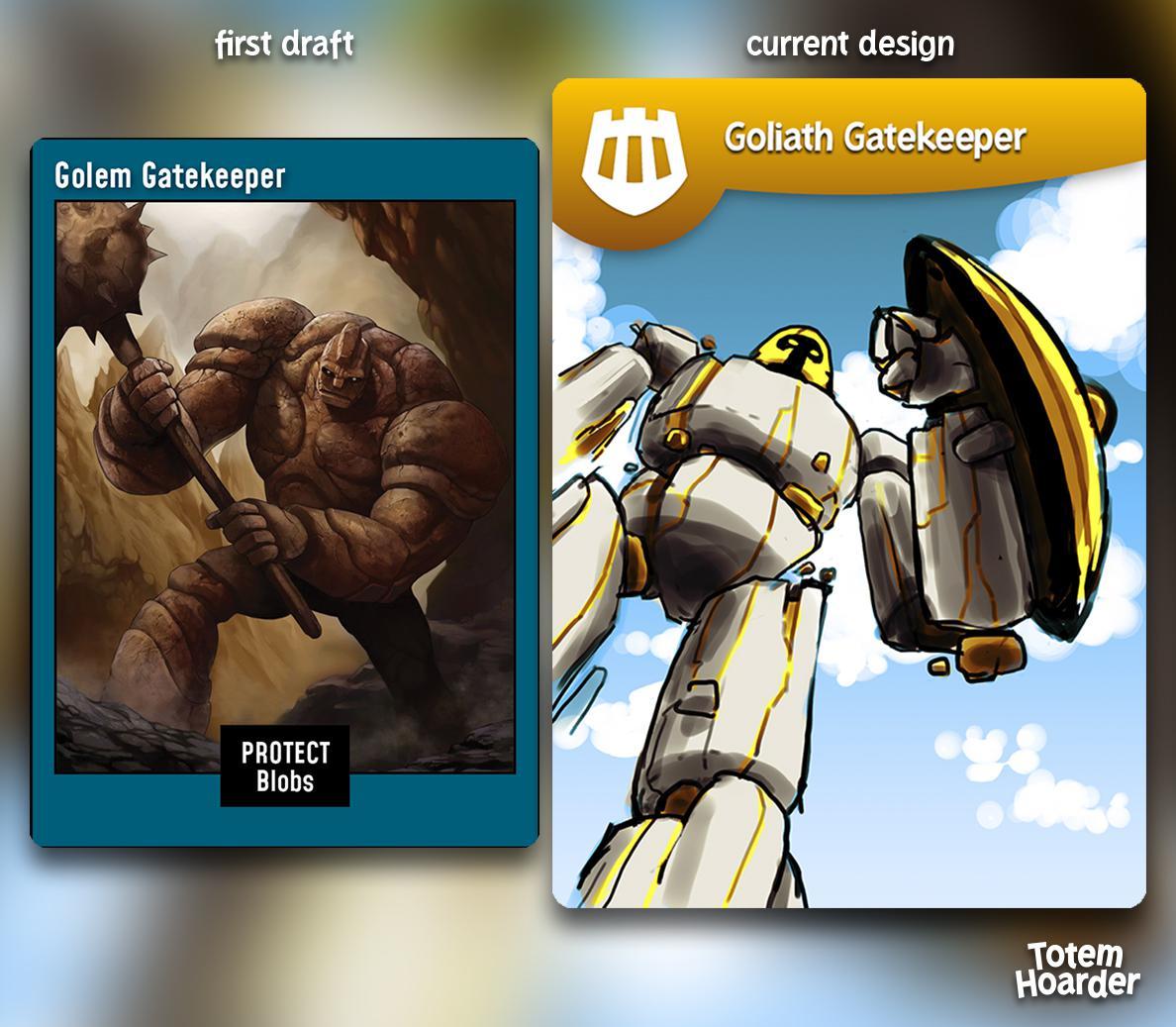 Totem Hoarder card design: first draft vs. current design | Scrolller