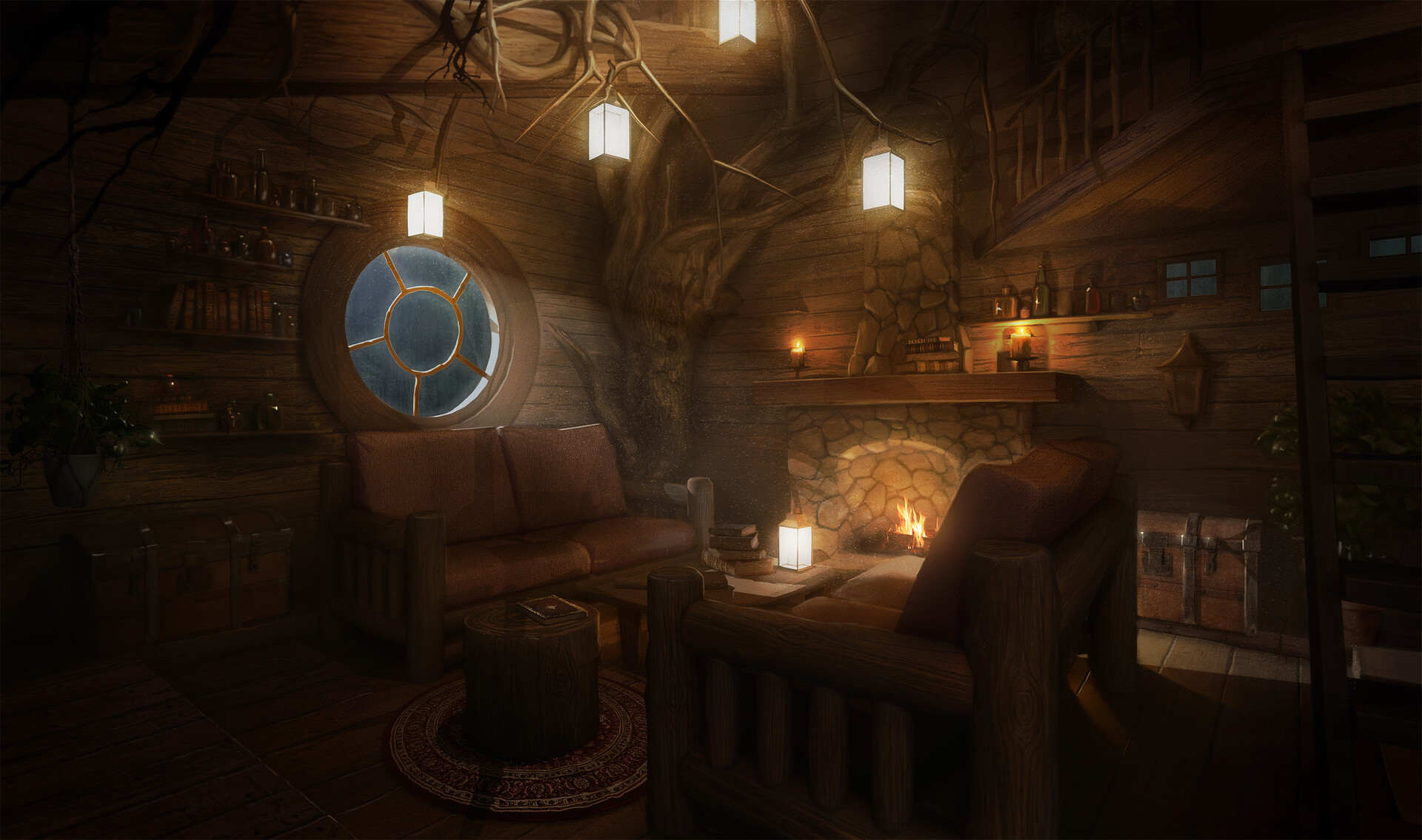 Treehouse Interior by Brent Minehan | Scrolller
