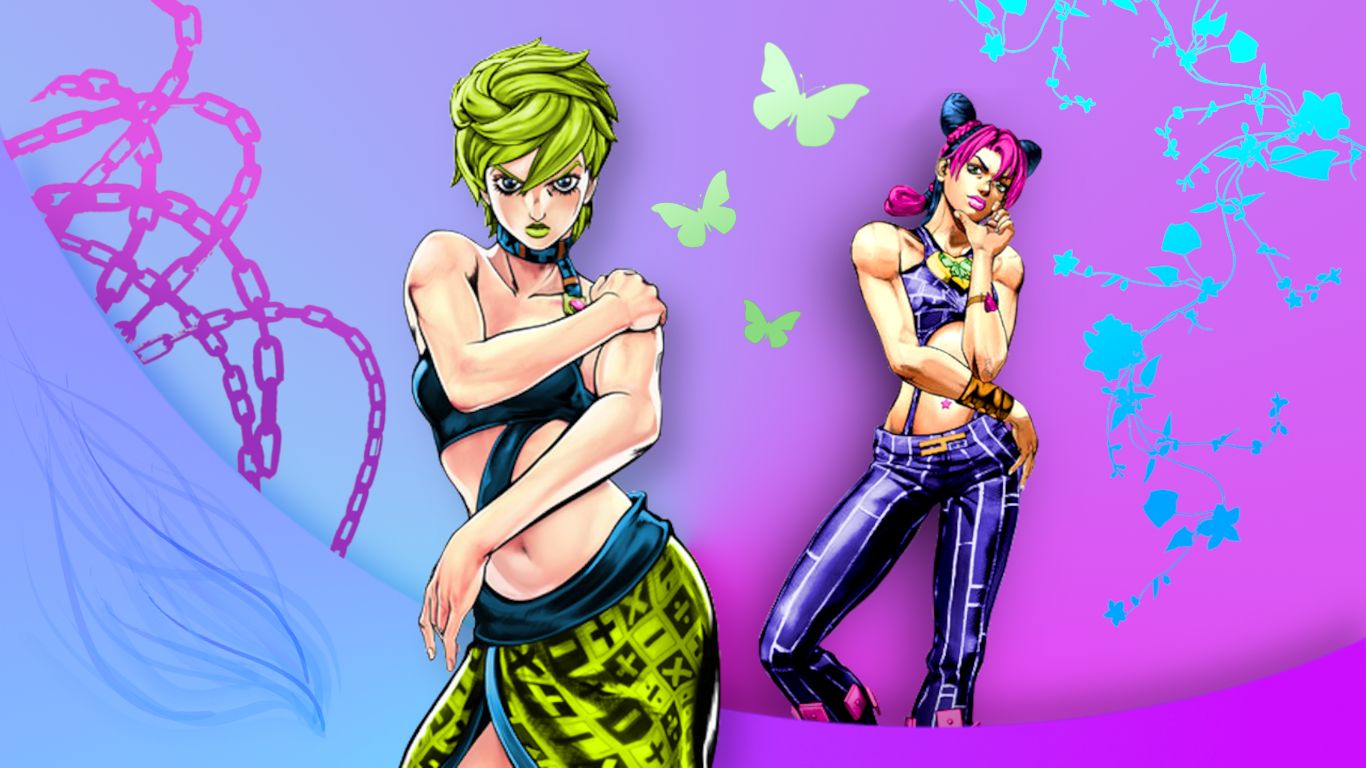 Trish and Jolyne wallpaper - Bizarre team-up (recolor) | Scrolller