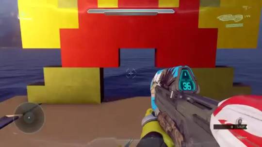 Trying out some pixel art in Halo 5 Forge | Scrolller