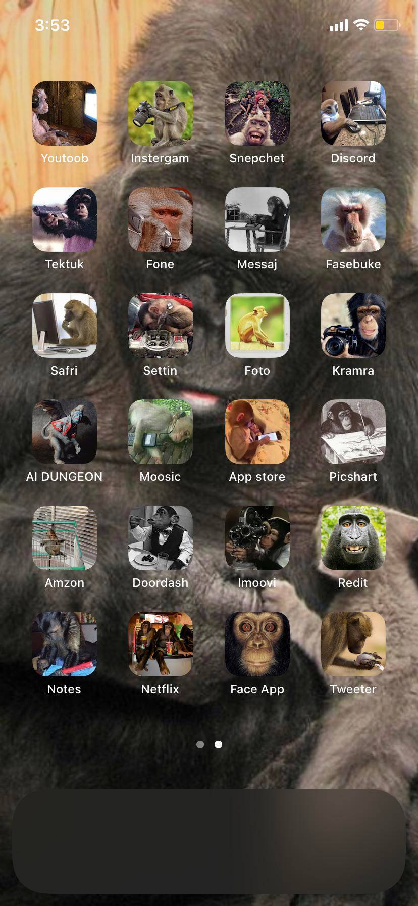 Turned human machine into monkey paradise | Scrolller